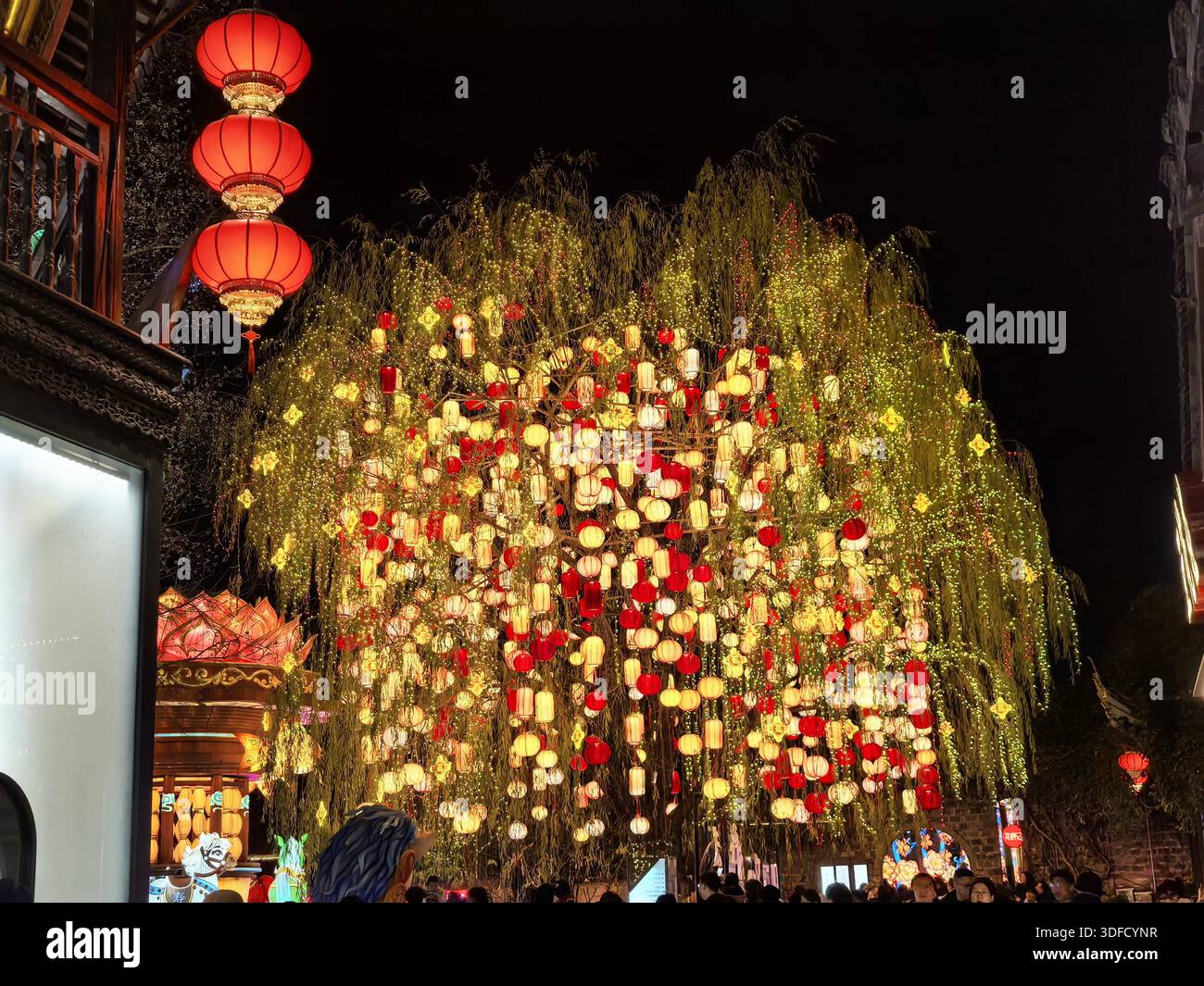 Colorful lanterns illuminate Laomendong historical block during the ...