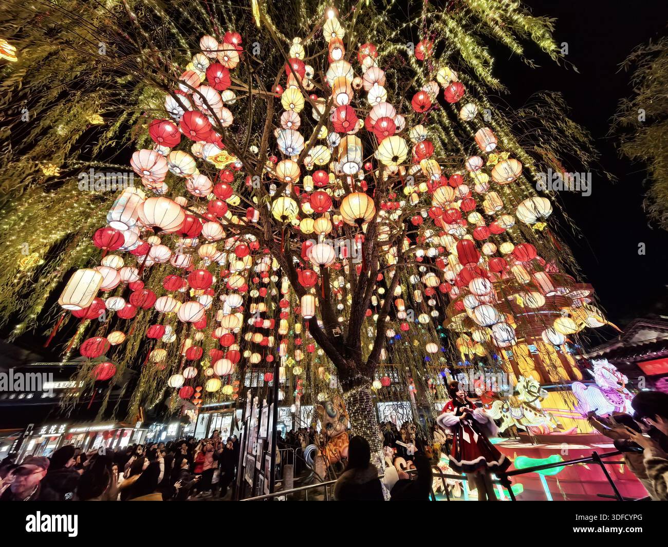 Colorful lanterns illuminate Laomendong historical block during the ...