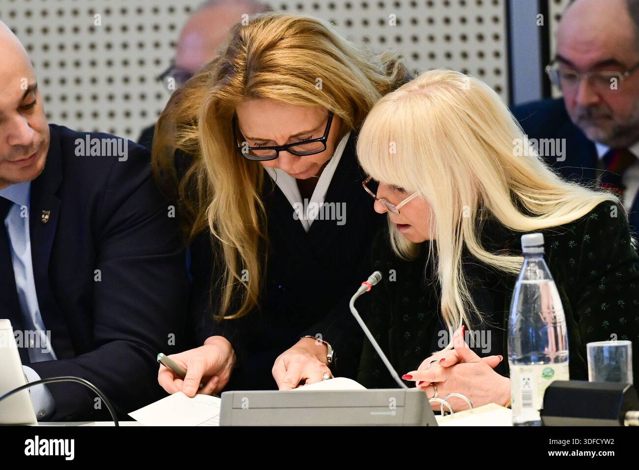 12 January 2026, Berlin: Iris Spranger (SPD, right), Berlin Senator for ...