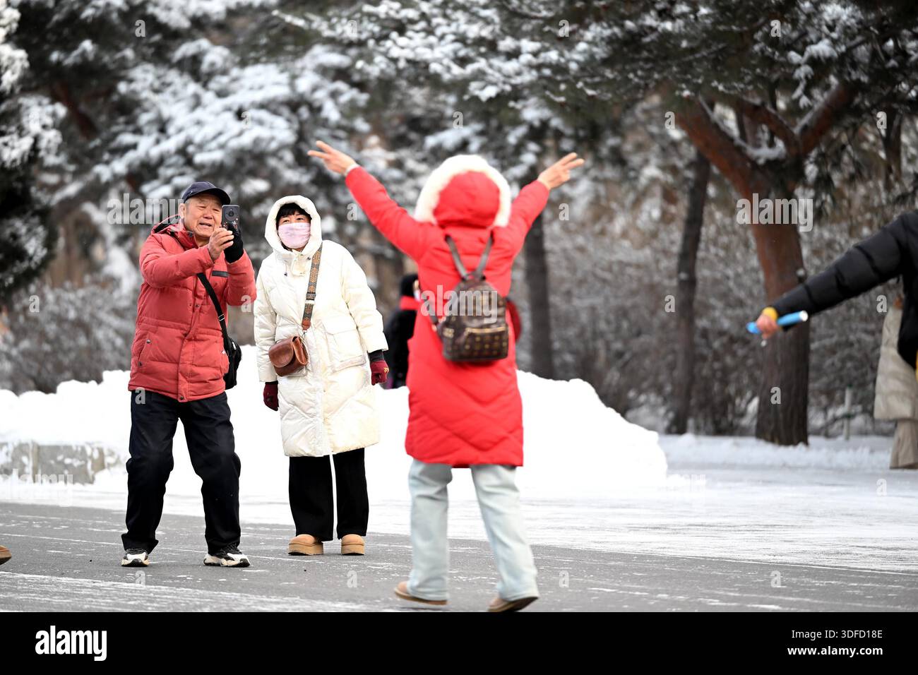 Citizens enjoy snow-covered scenery in Shenyang City, northeast China's ...