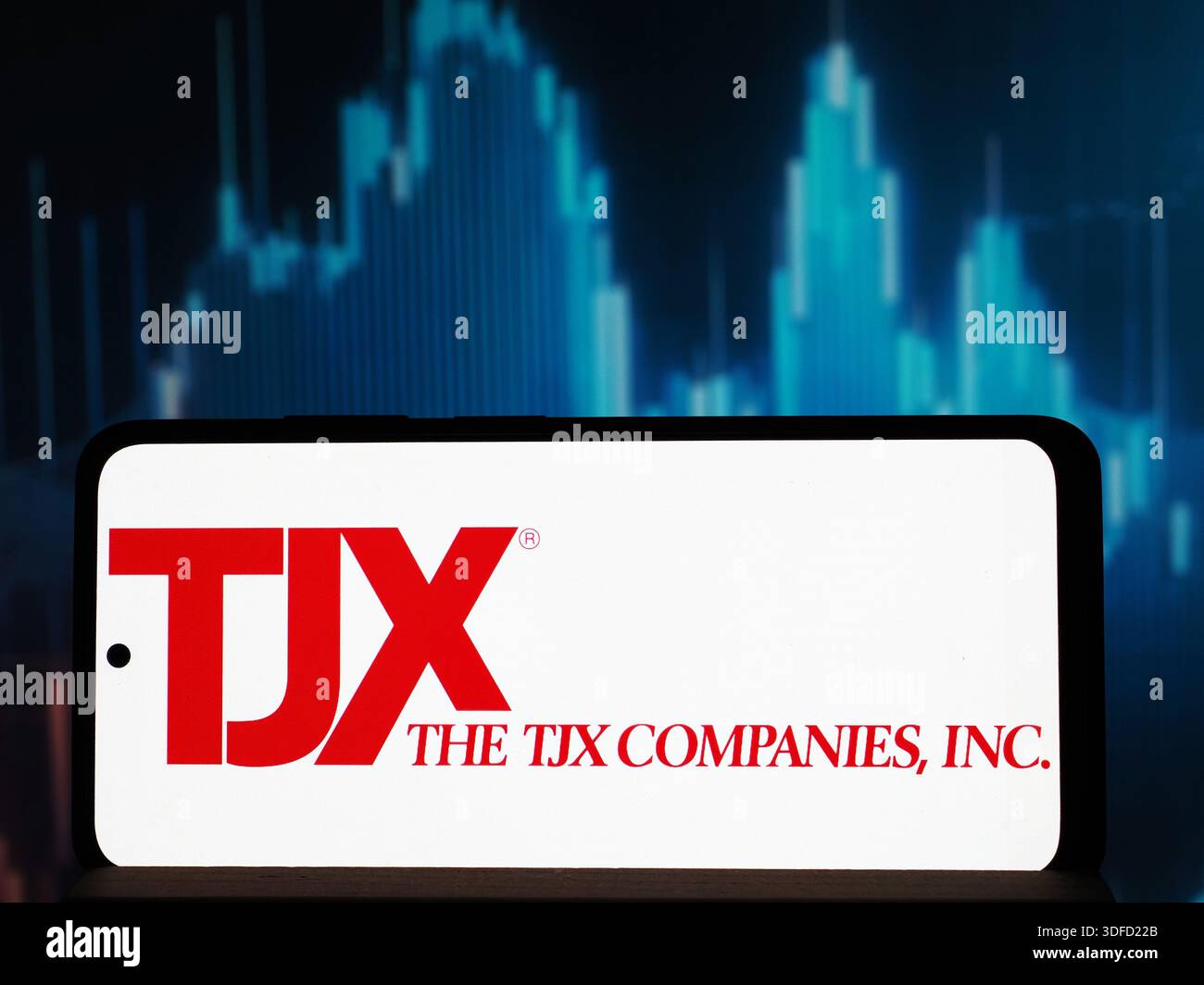 In this photo illustration, the TJX (The TJX Companies, Inc.) logo seen ...