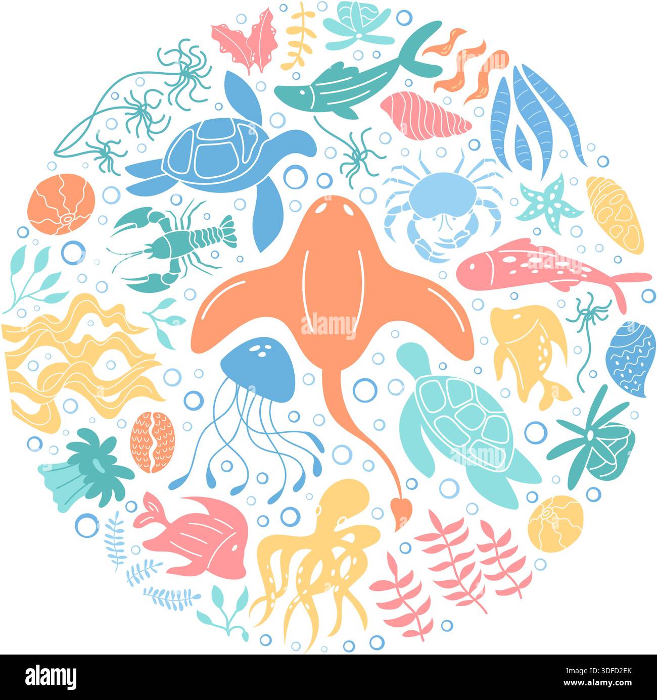 Fish plant life underwater reef Stock Vector Images - Alamy