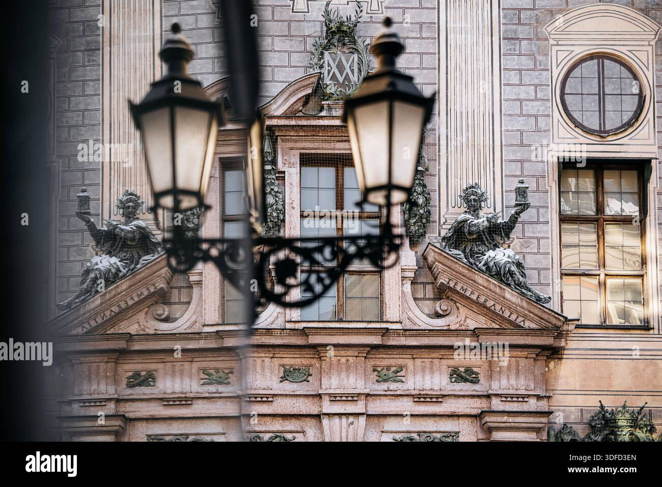 Historic Residenzstrasse Near Odeonsplatz In Munich: Ornate Baroque ...