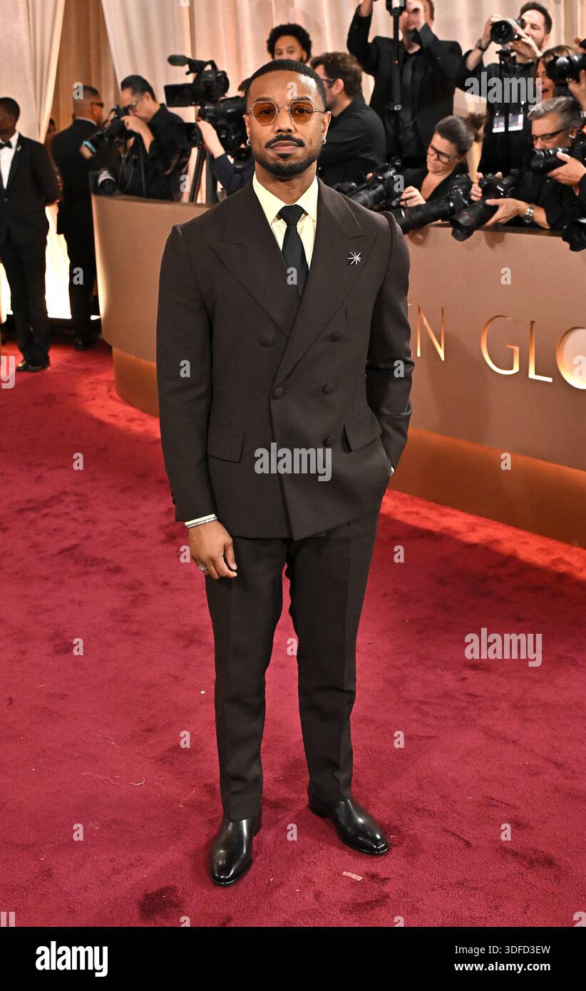 Michael B. Jordan arriving at the 83rd Annual Golden Globes held at the ...
