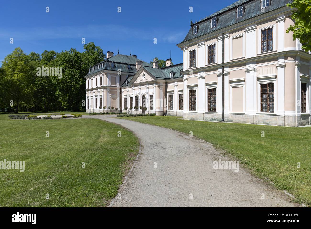 Sieniawa, Poland - April 28, 2025: Facade of 18th century Sieniawa ...