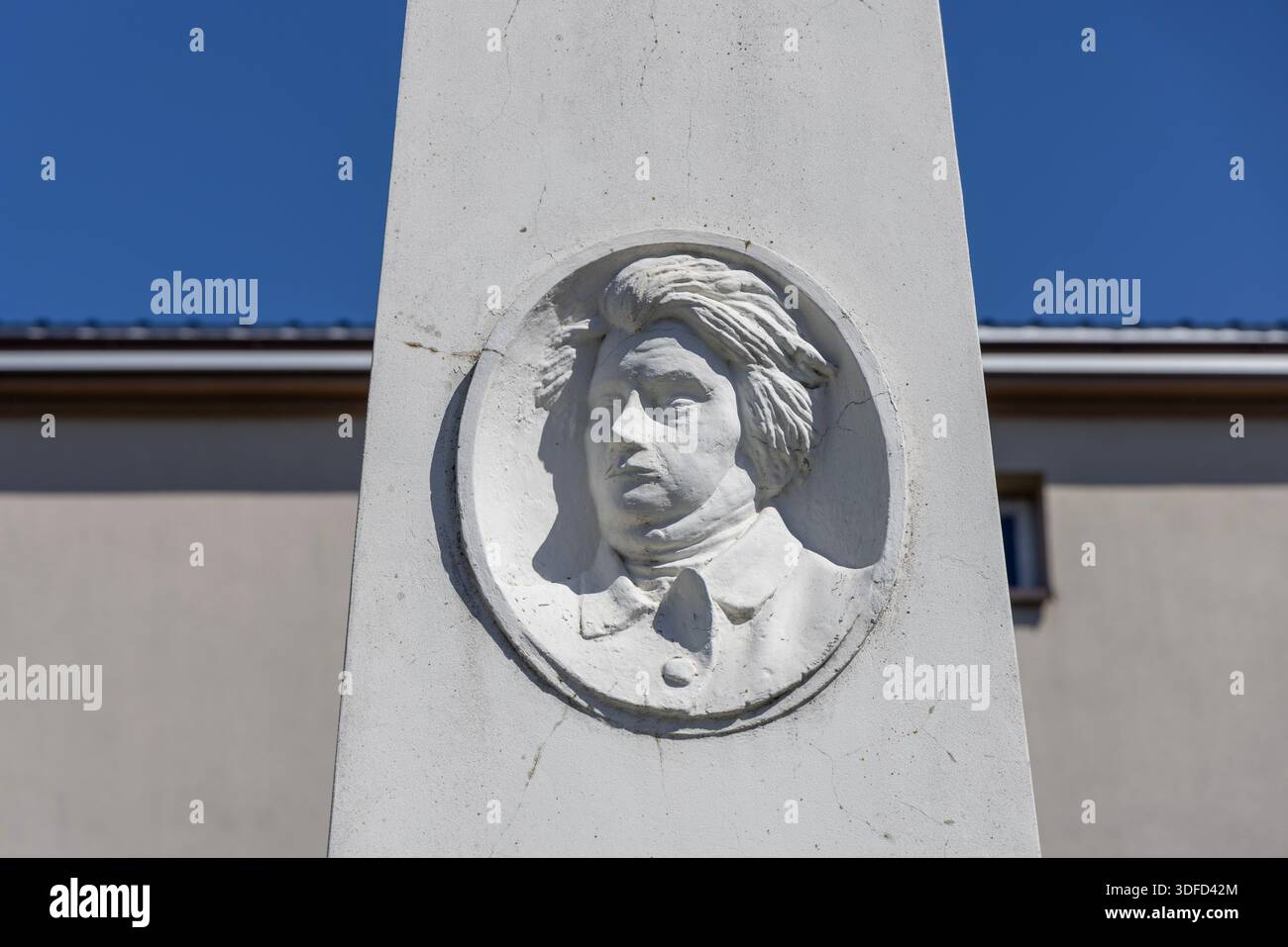 Sieniawa, Poland - April 28, 2025: Monument to polish poet Adam ...