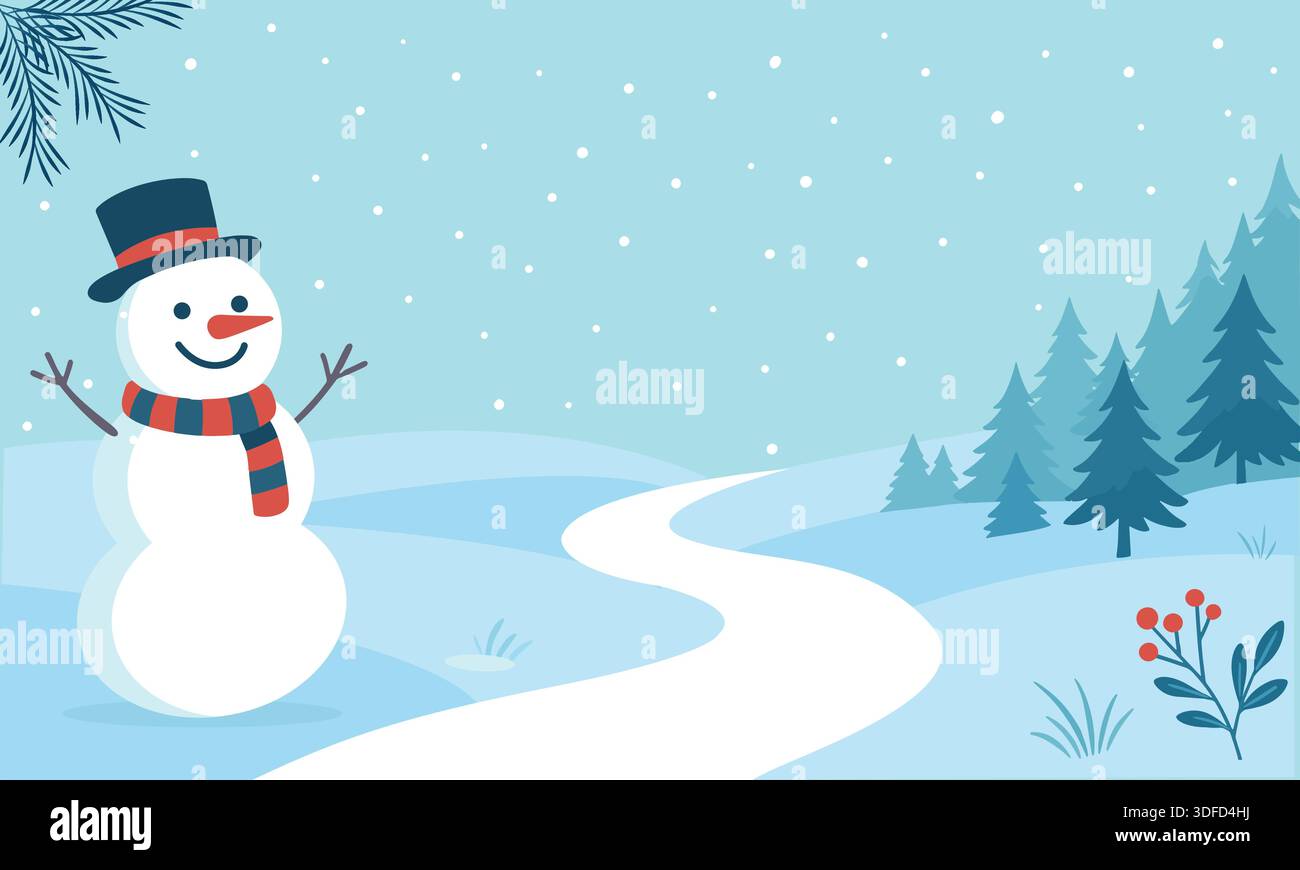 Winter background snowy trees landscape Stock Vector Images - Alamy