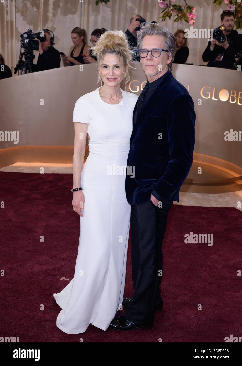 LOS ANGELES, USA. January 11, 2026: Kyra Sedgwick & Kevin Bacon at the ...