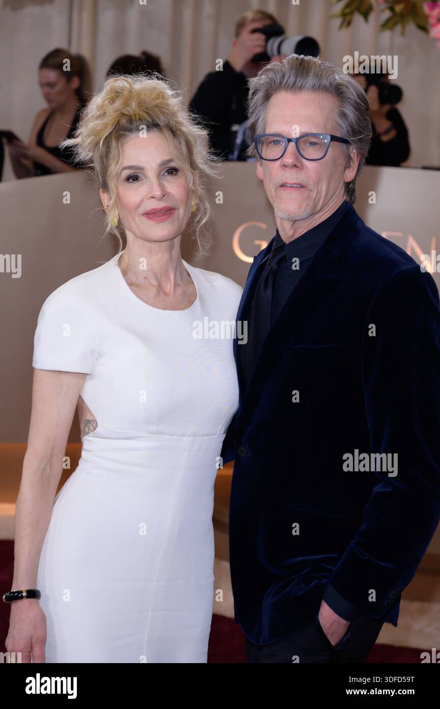 LOS ANGELES, USA. January 11, 2026: Kyra Sedgwick & Kevin Bacon at the ...