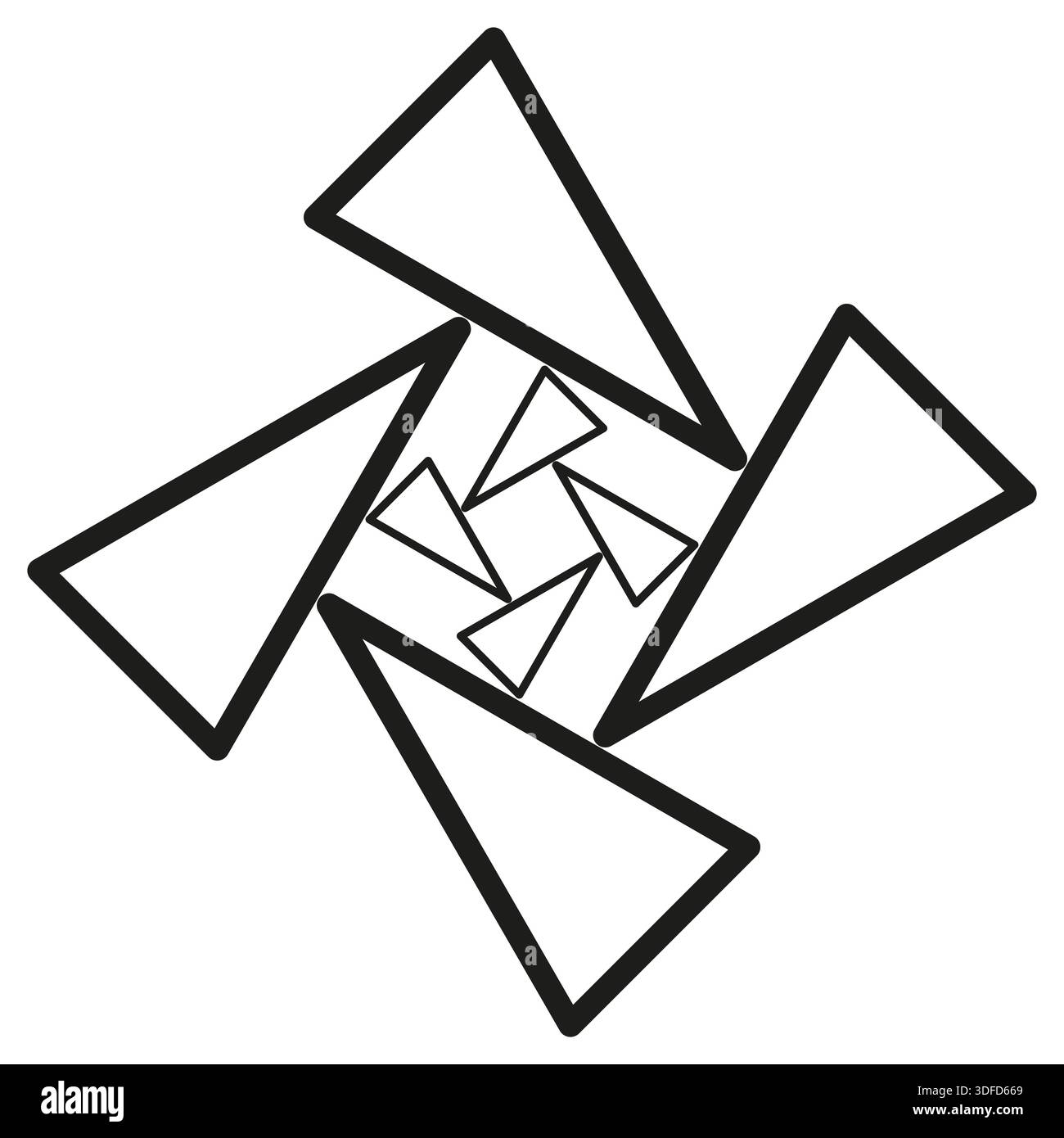 Minimalist abstract pinwheel motion background hi-res stock photography ...
