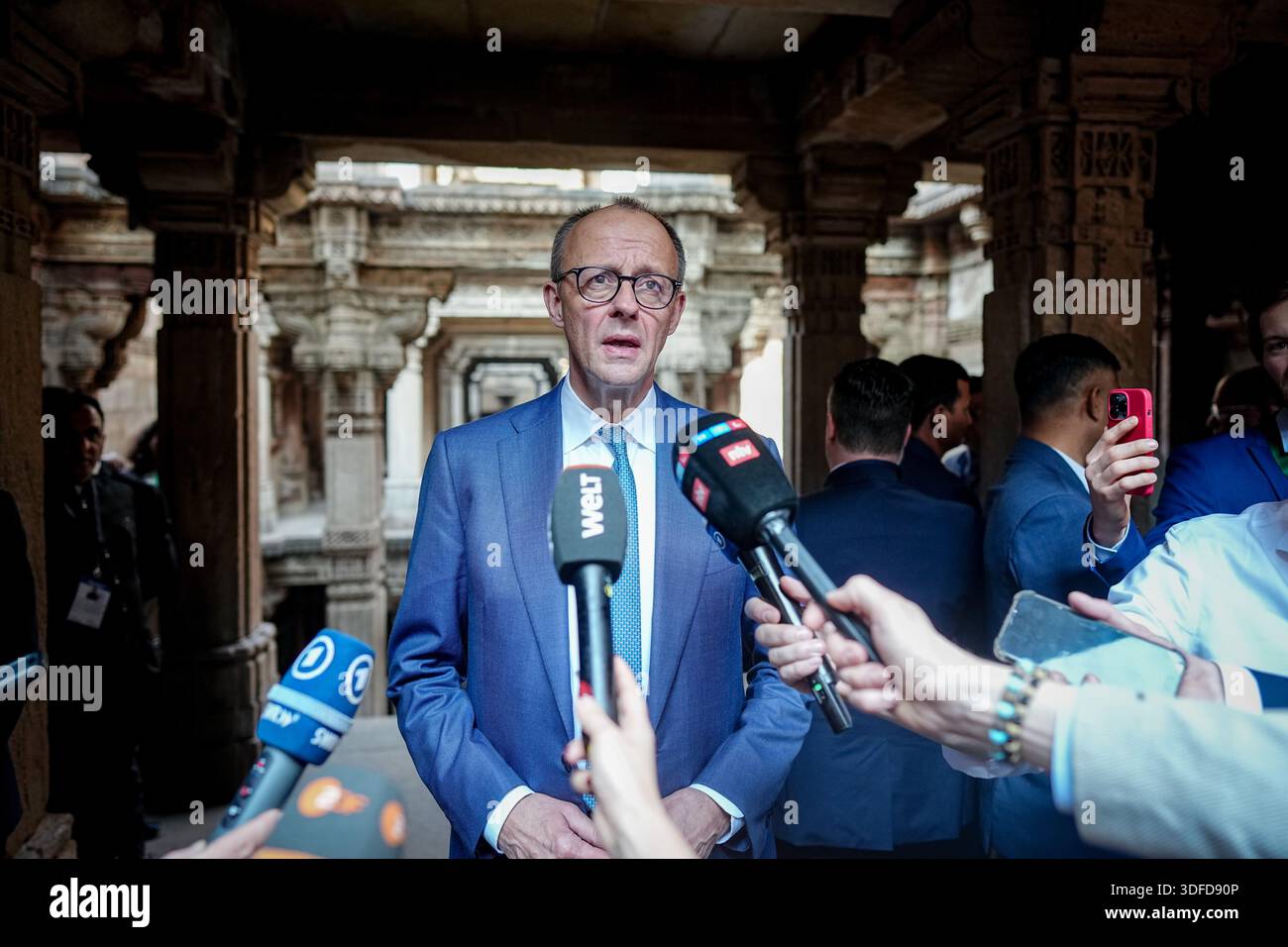 12 January 2026, India, Ahmedabad: German Chancellor Friedrich Merz ...