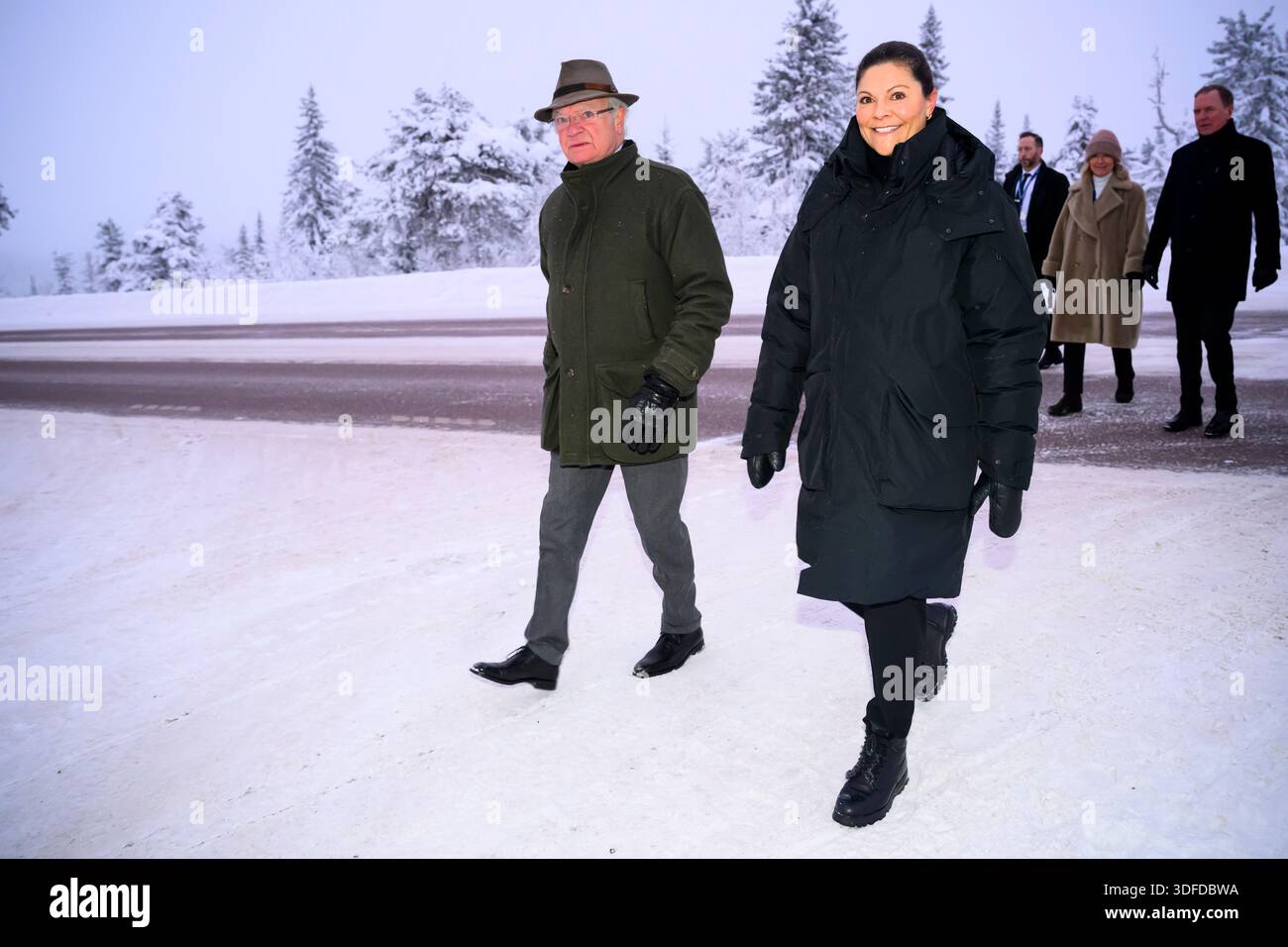 SÄLEN, SWEDEN 20260112King Carl Gustaf and Crown Princess Victoria ...