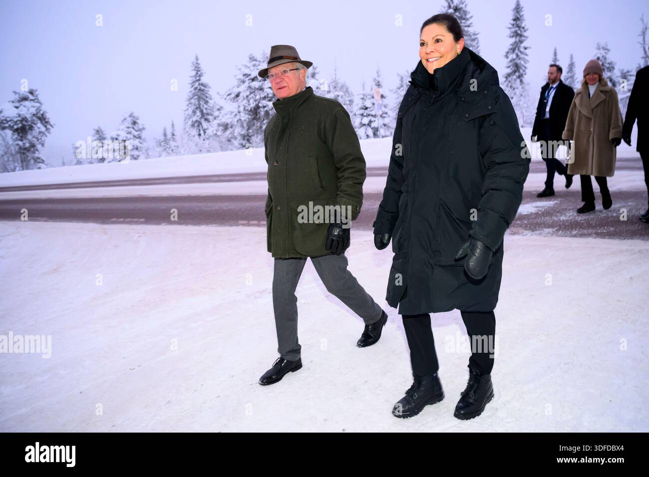 SÄLEN, SWEDEN 20260112King Carl Gustaf and Crown Princess Victoria ...