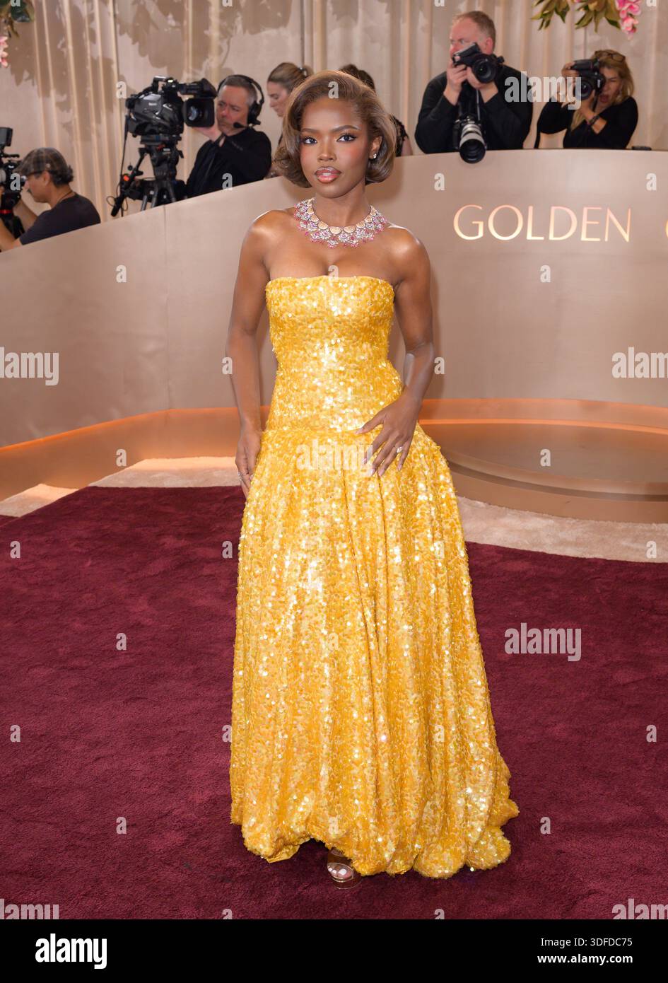 LOS ANGELES, USA. January 11, 2026: Ryan Destiny at the 83rd Golden ...