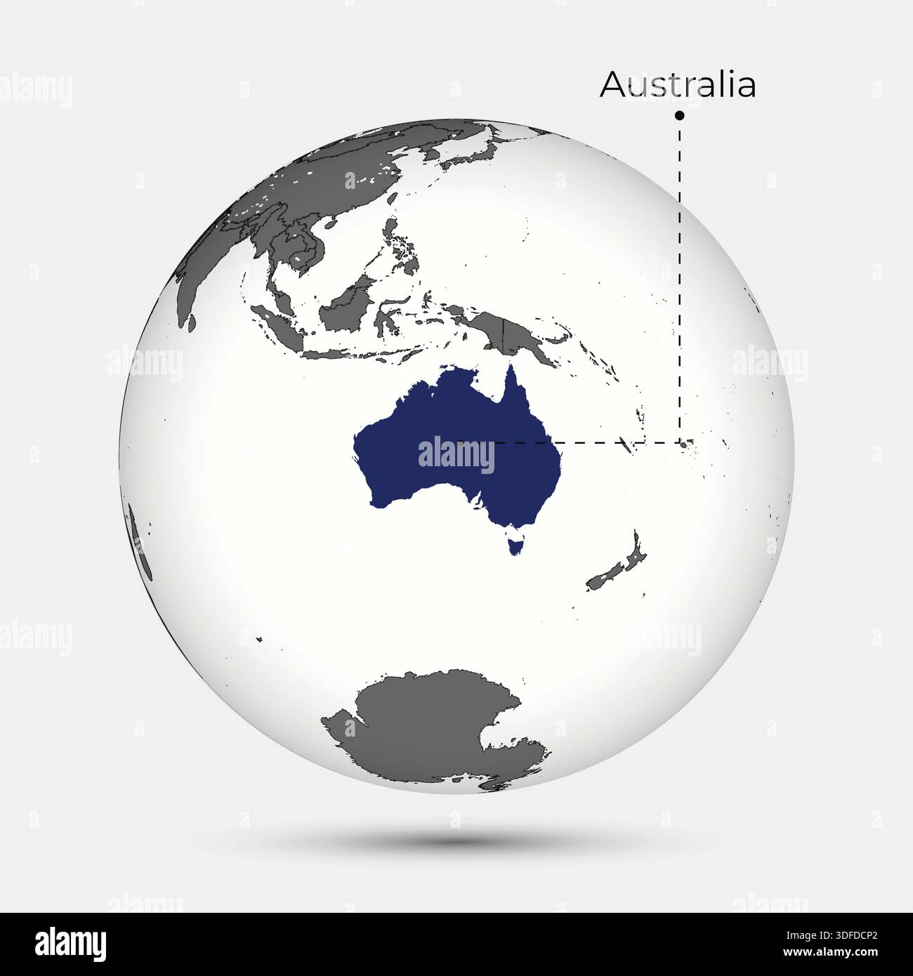 Map of Australia with Position on the Globe Stock Vector Image & Art ...