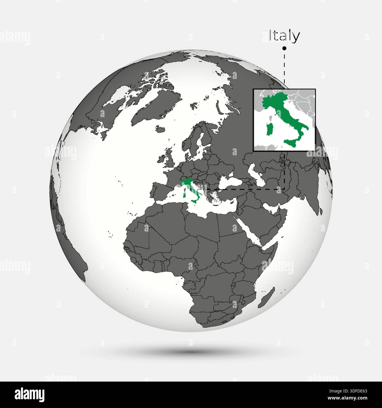 Map italy with venice rome Stock Vector Images - Alamy