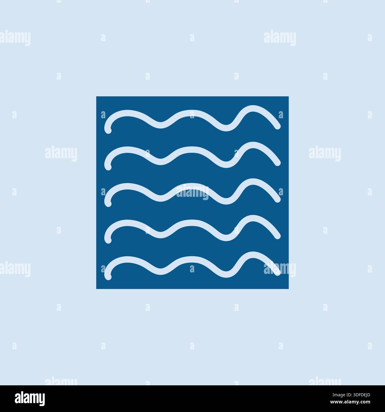 Clean ocean waves icon vector illustrating sea movement and water flow ...