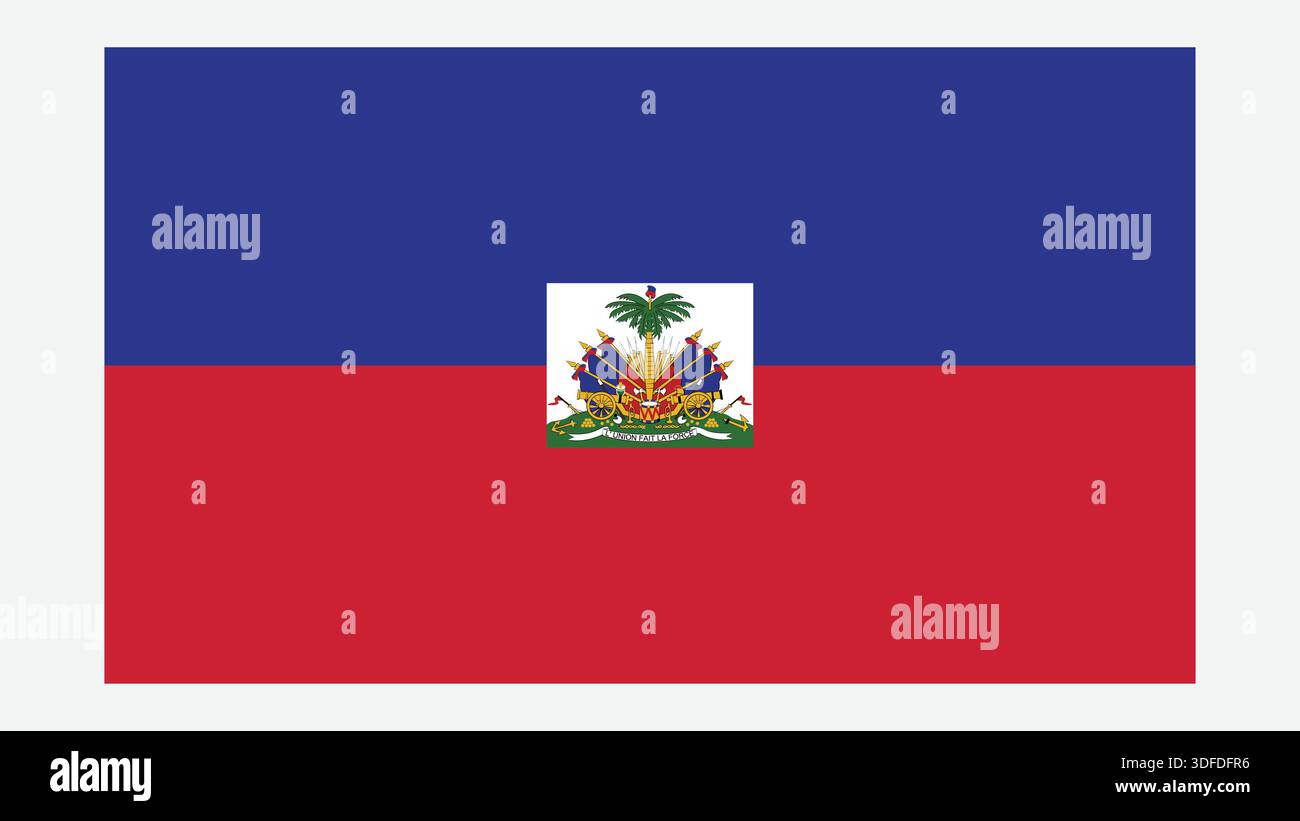 HAITI Flag with Original color Stock Vector Image & Art - Alamy