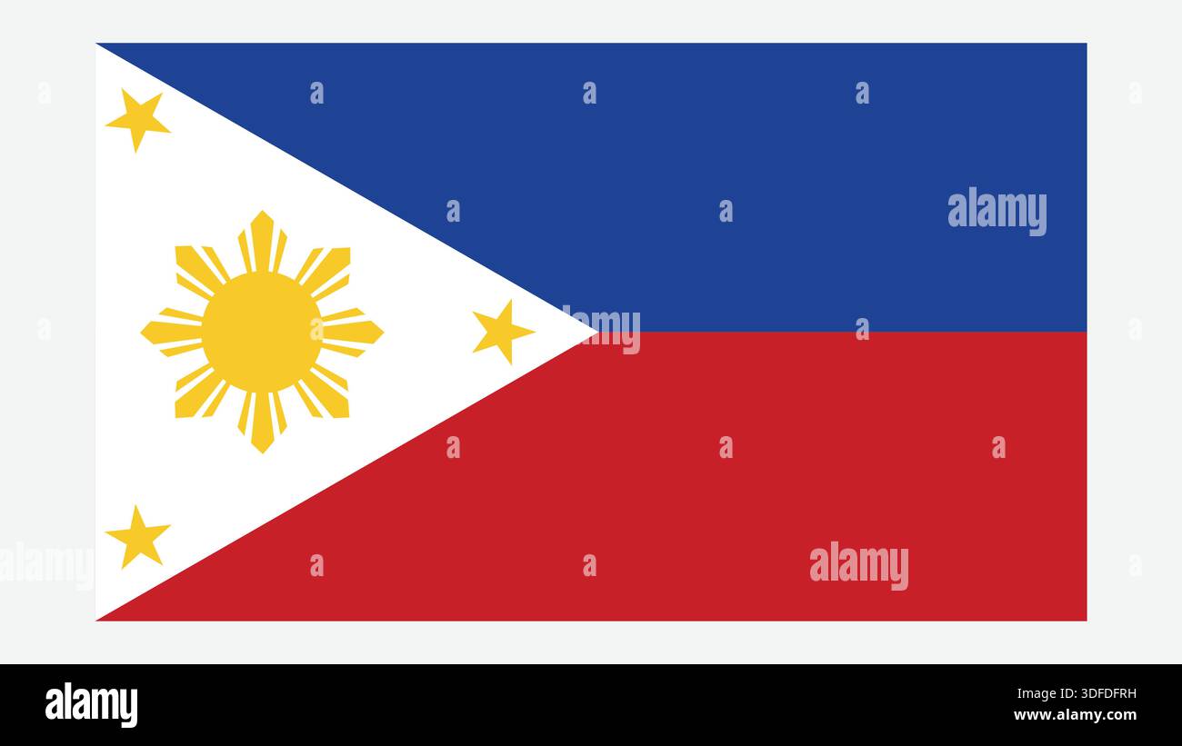 PHILIPPINES Flag with Original color Stock Vector Image & Art - Alamy