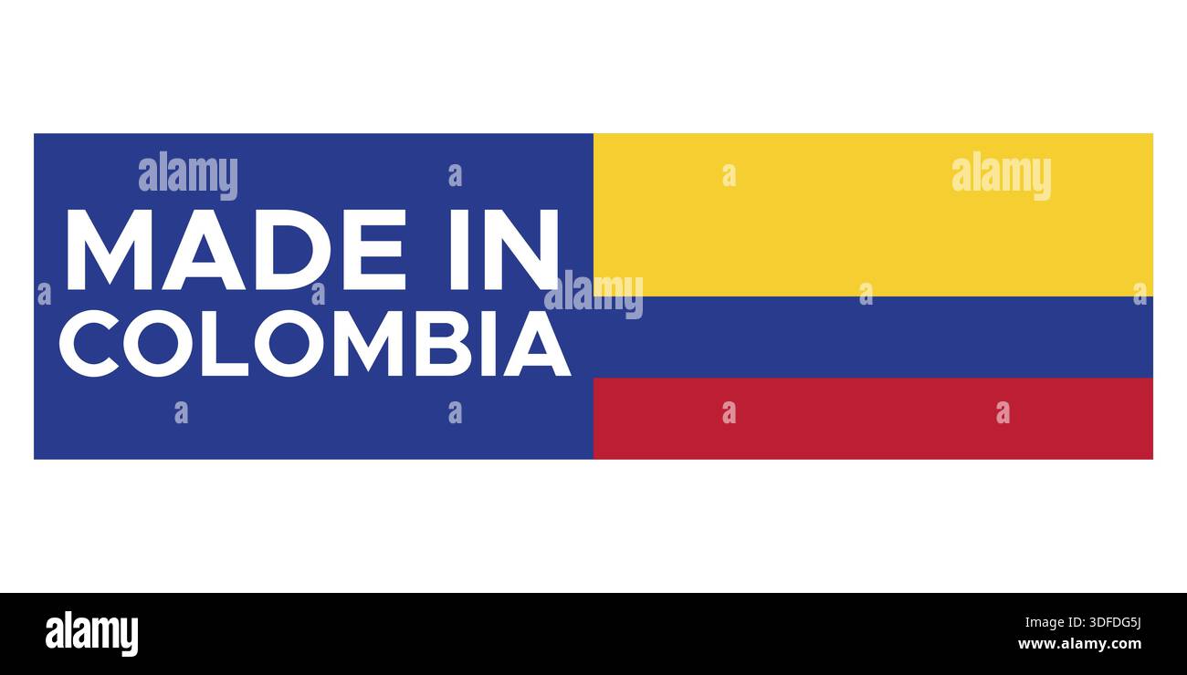 Made in colombia badge Stock Vector Images - Alamy