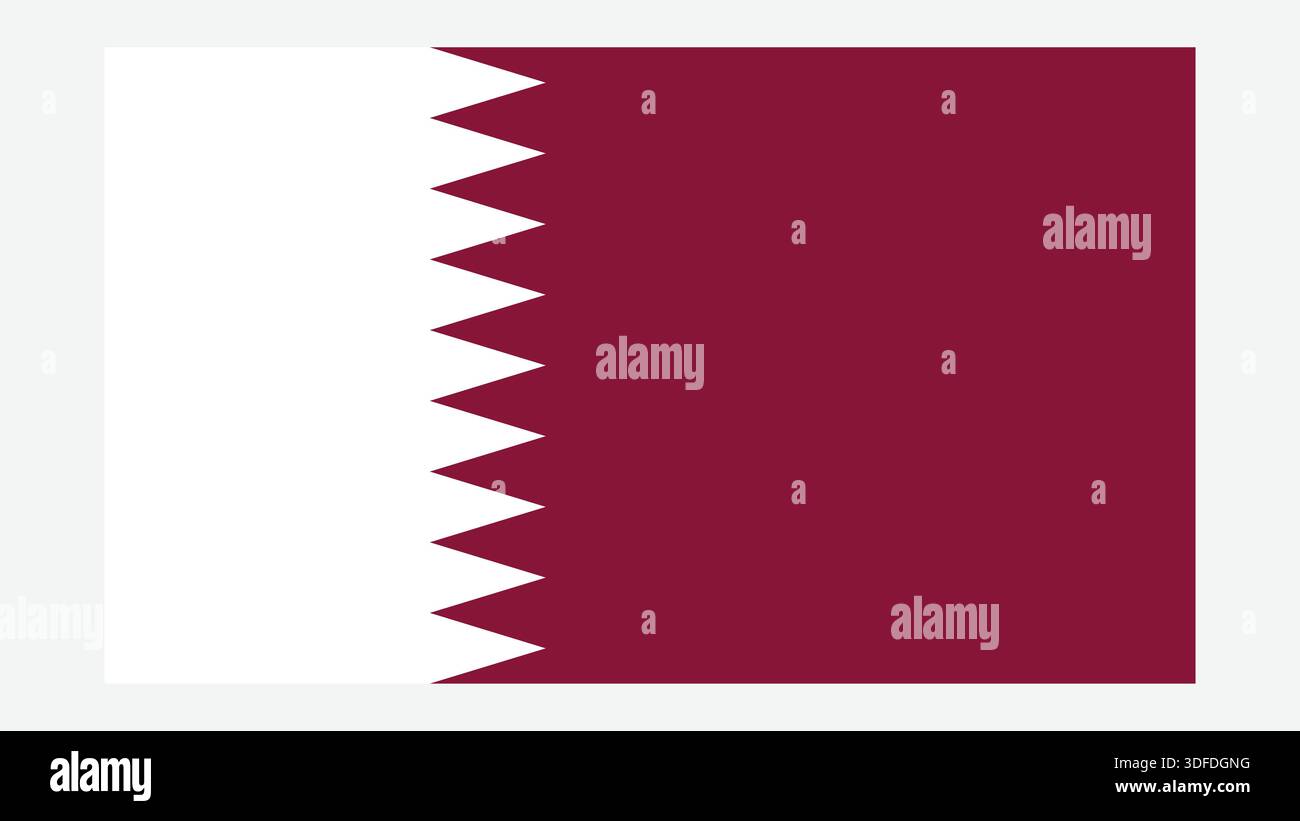QATAR Flag with Original color Stock Vector Image & Art - Alamy