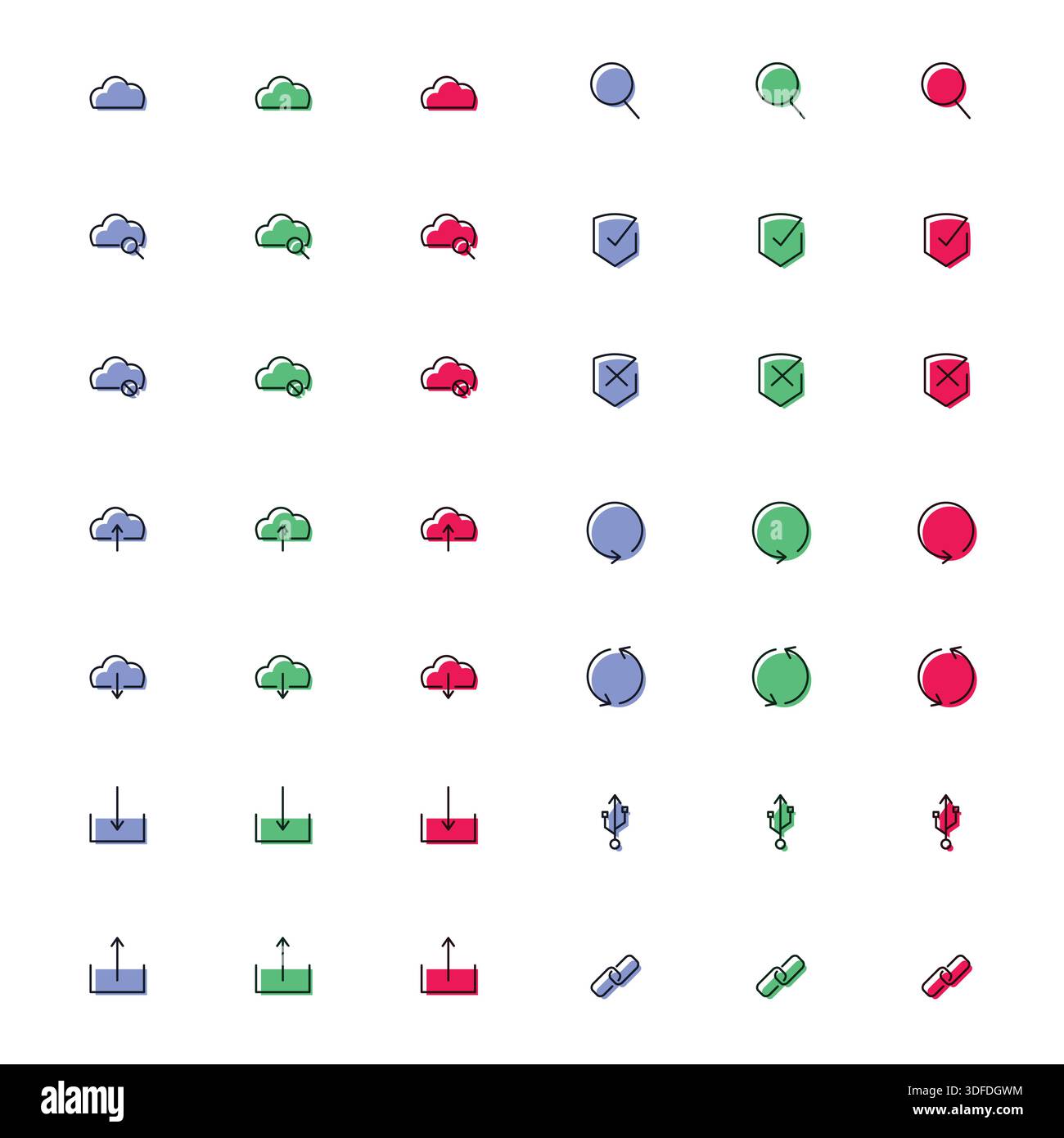 Design Vector with Set of Icons Stock Vector Image & Art - Alamy