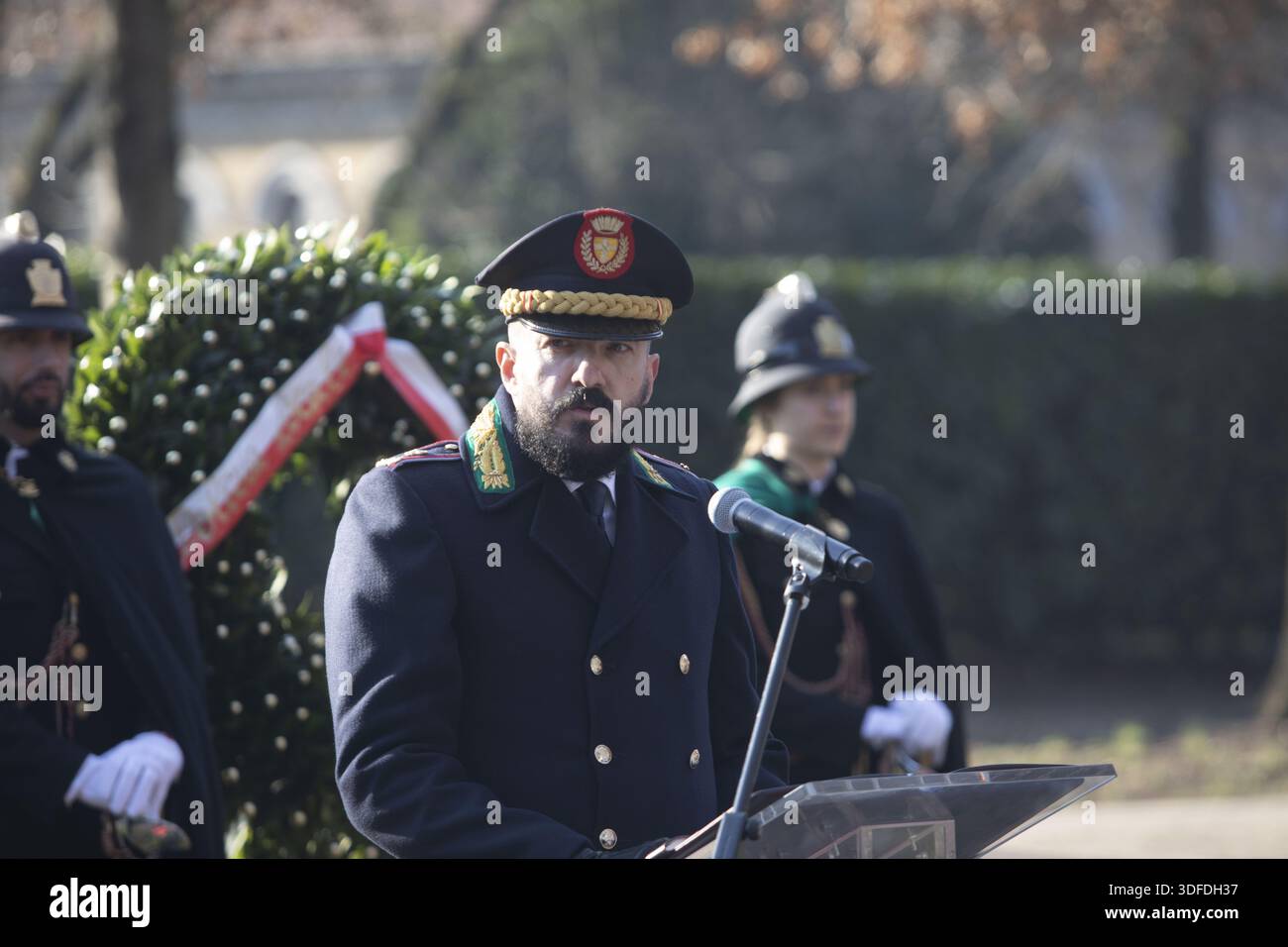 Milan, Nicolò Savarino Park, Via Livigno, Commemorative ceremony on the ...