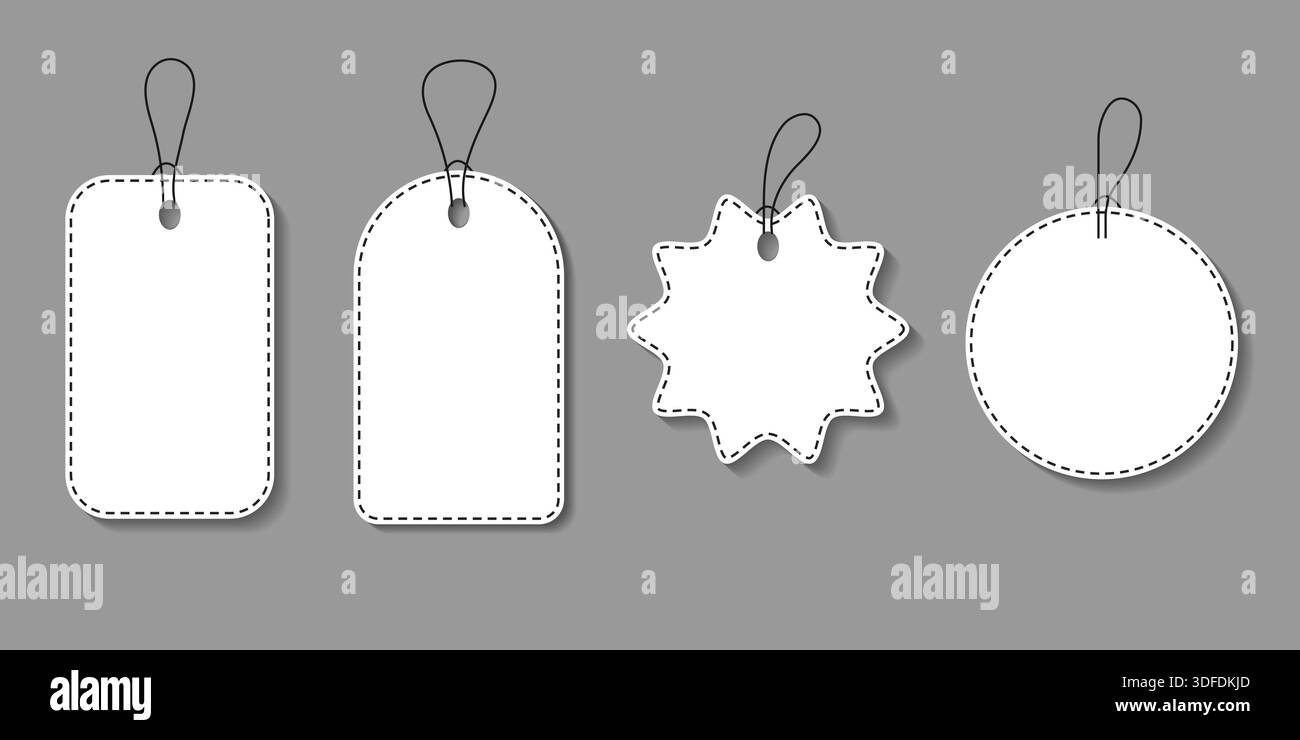 Set sticker price tag Black and White Stock Photos & Images - Alamy