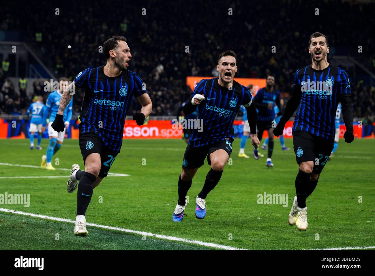 Hakan Calhanoglu of FC Internazionale celebrates after scoring a goal ...