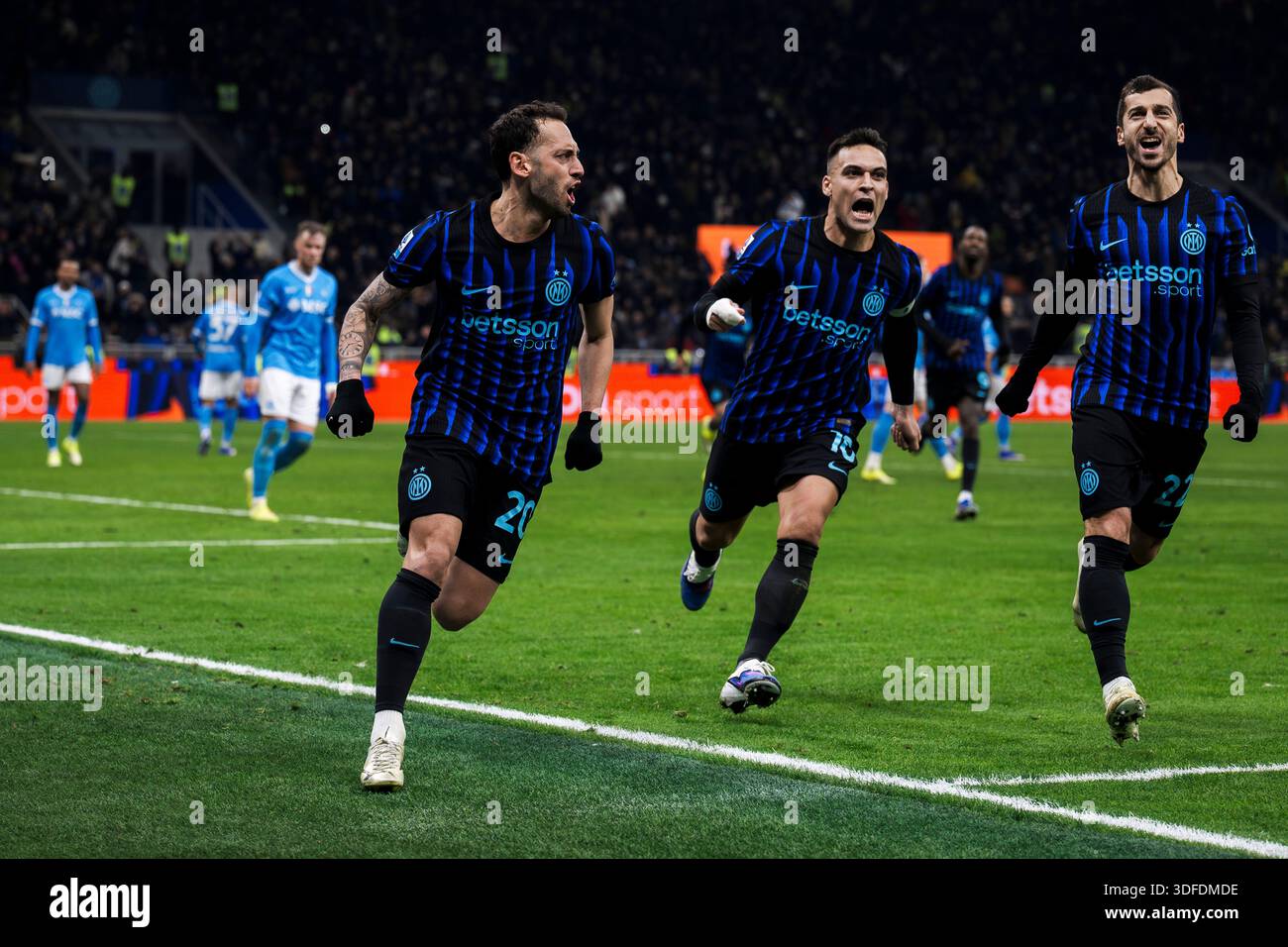 Hakan Calhanoglu of FC Internazionale celebrates after scoring a goal ...