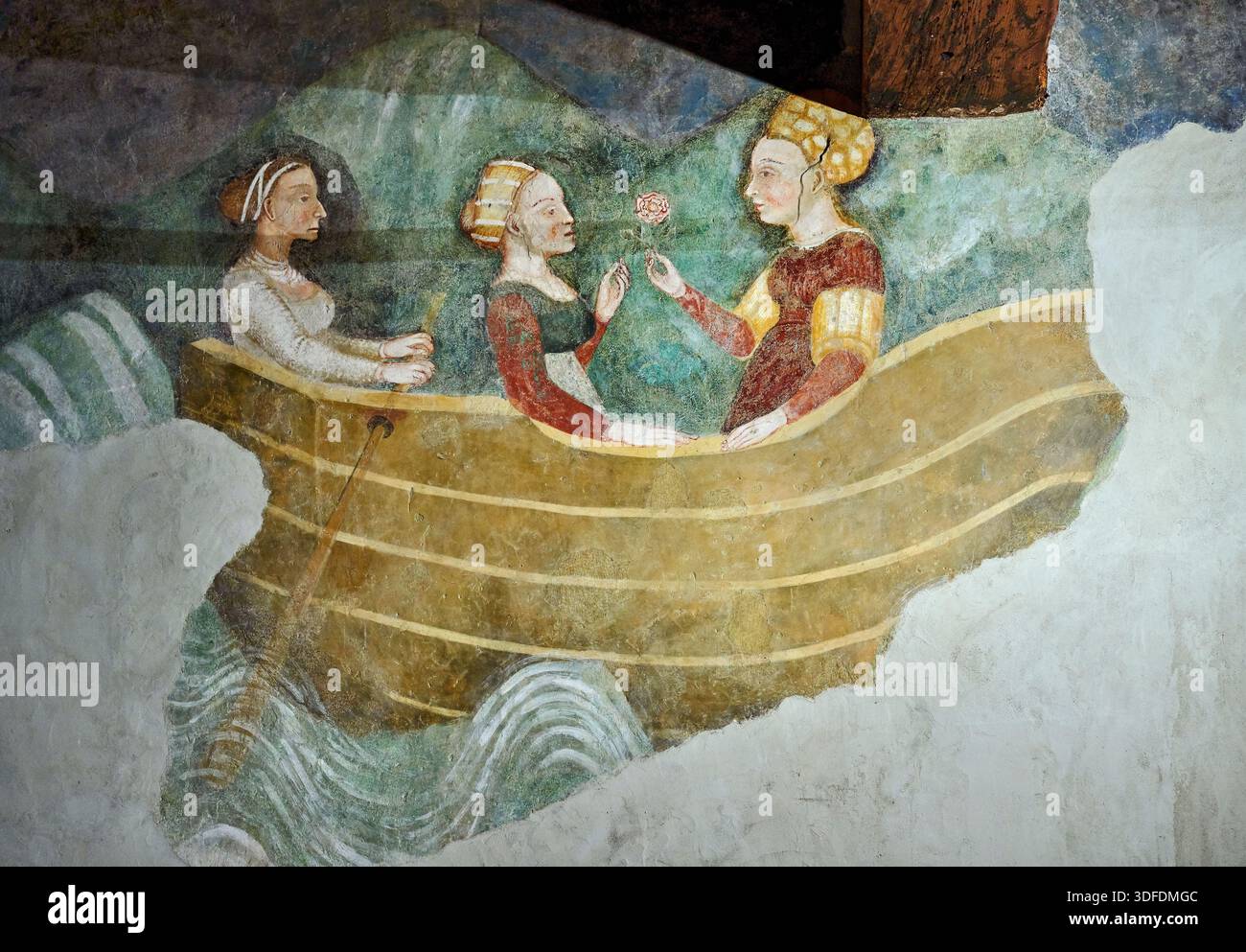 Varese, Castello Masnago ,particolare degli affreschi della metà del XV ...