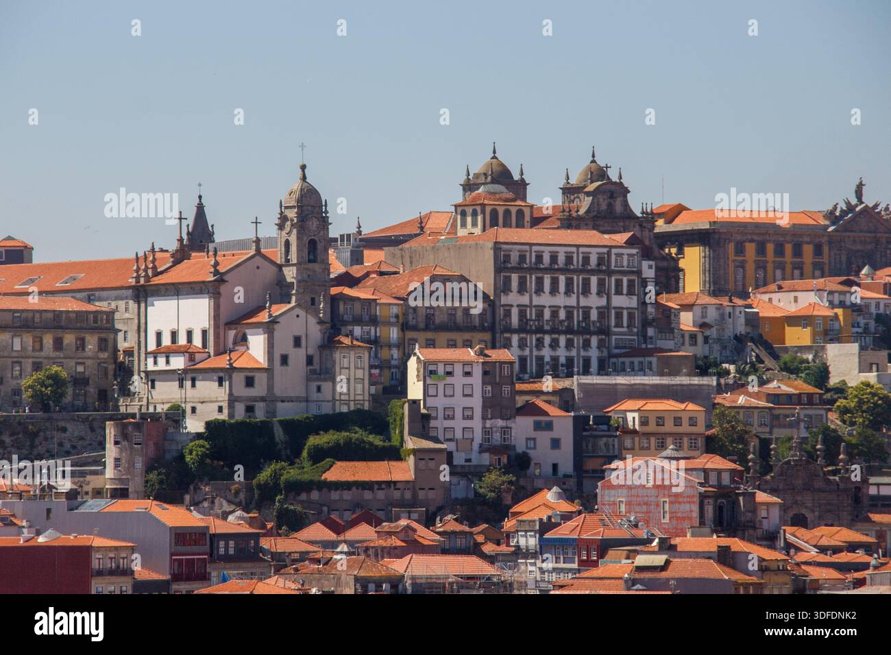 The Palacio Episcopal do Porto palace, Cais da Ribeira shore of Dour ...