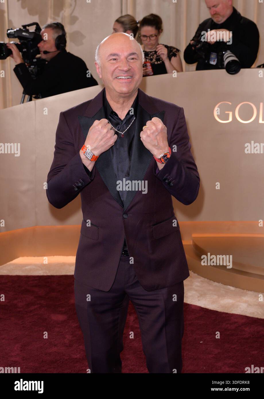 LOS ANGELES, USA. January 11, 2026: Kevin O'Leary at the 83rd Golden ...