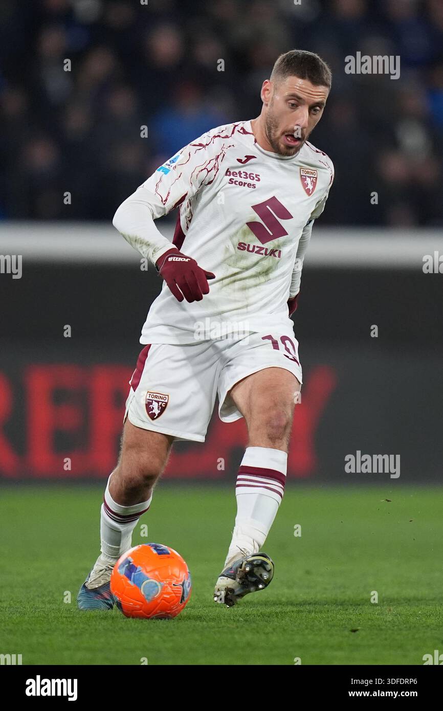 Torino’s Nikola Vlasic during the Serie A soccer match between Atalanta ...