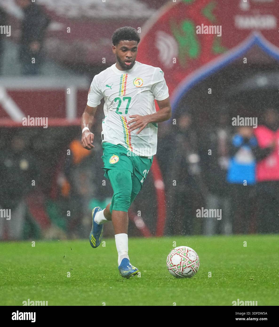January 09 2026: Ibrahim Mbaye of Senegal controls the ball during a ...