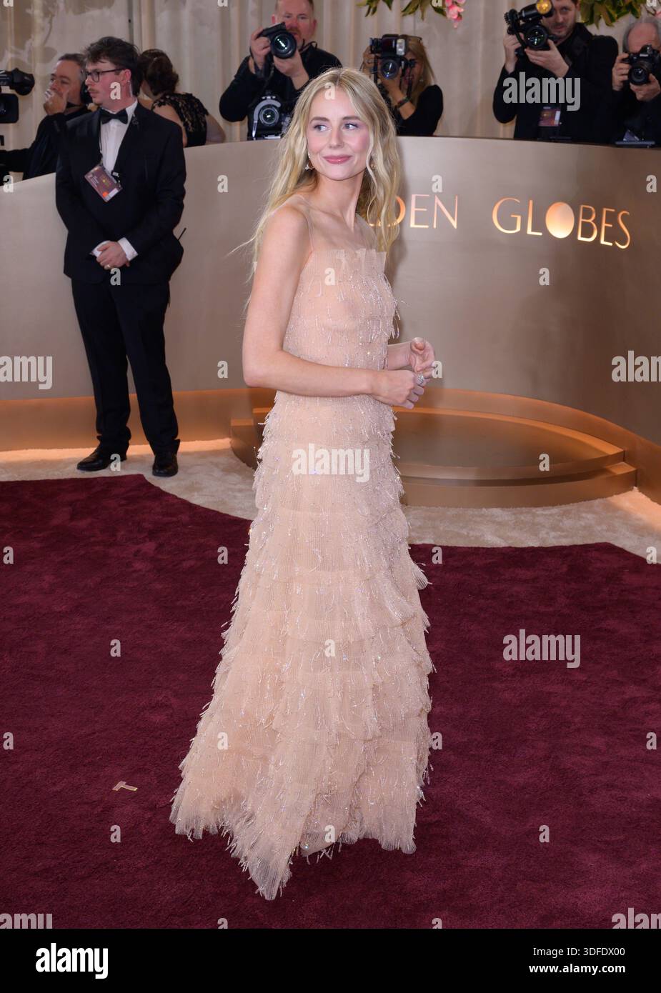 LOS ANGELES, USA. January 11, 2026: Justine Lupe at the 83rd Golden ...