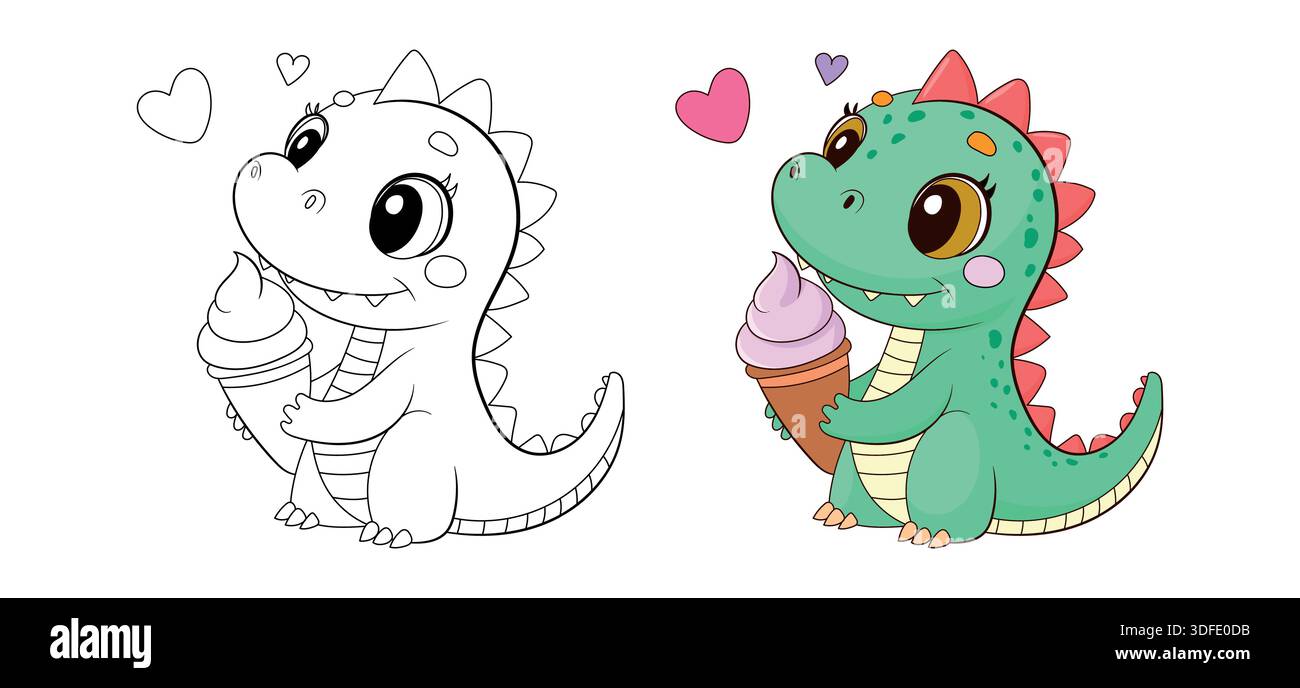 Cute line drawing ice Stock Vector Images - Alamy