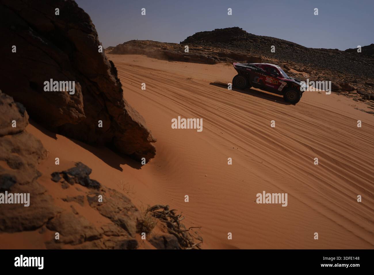 Driver Mathieu Serradori and co-driver Loic Minaudier compete during ...