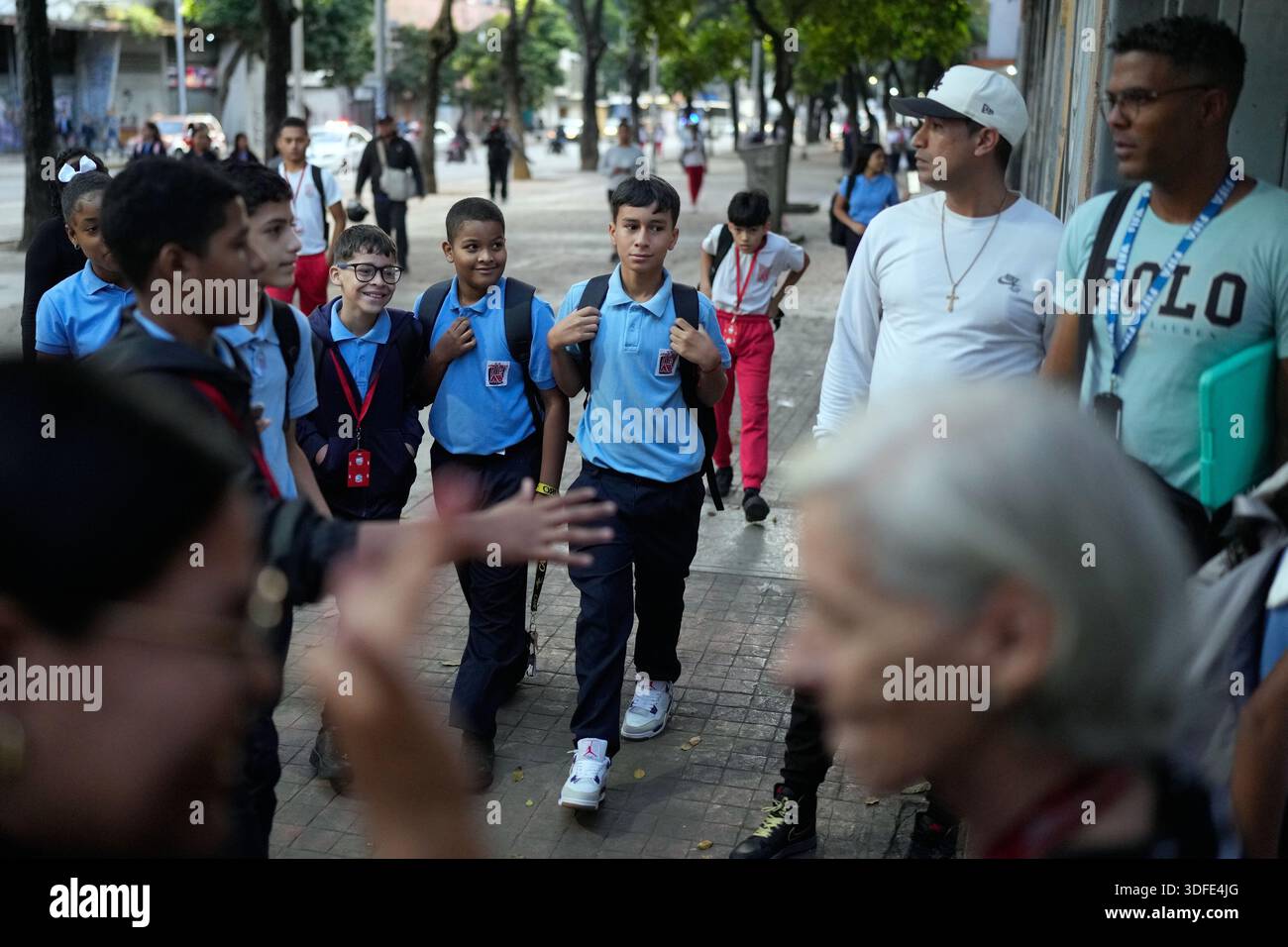 Children return to school after the holiday break in Caracas, Venezuela ...