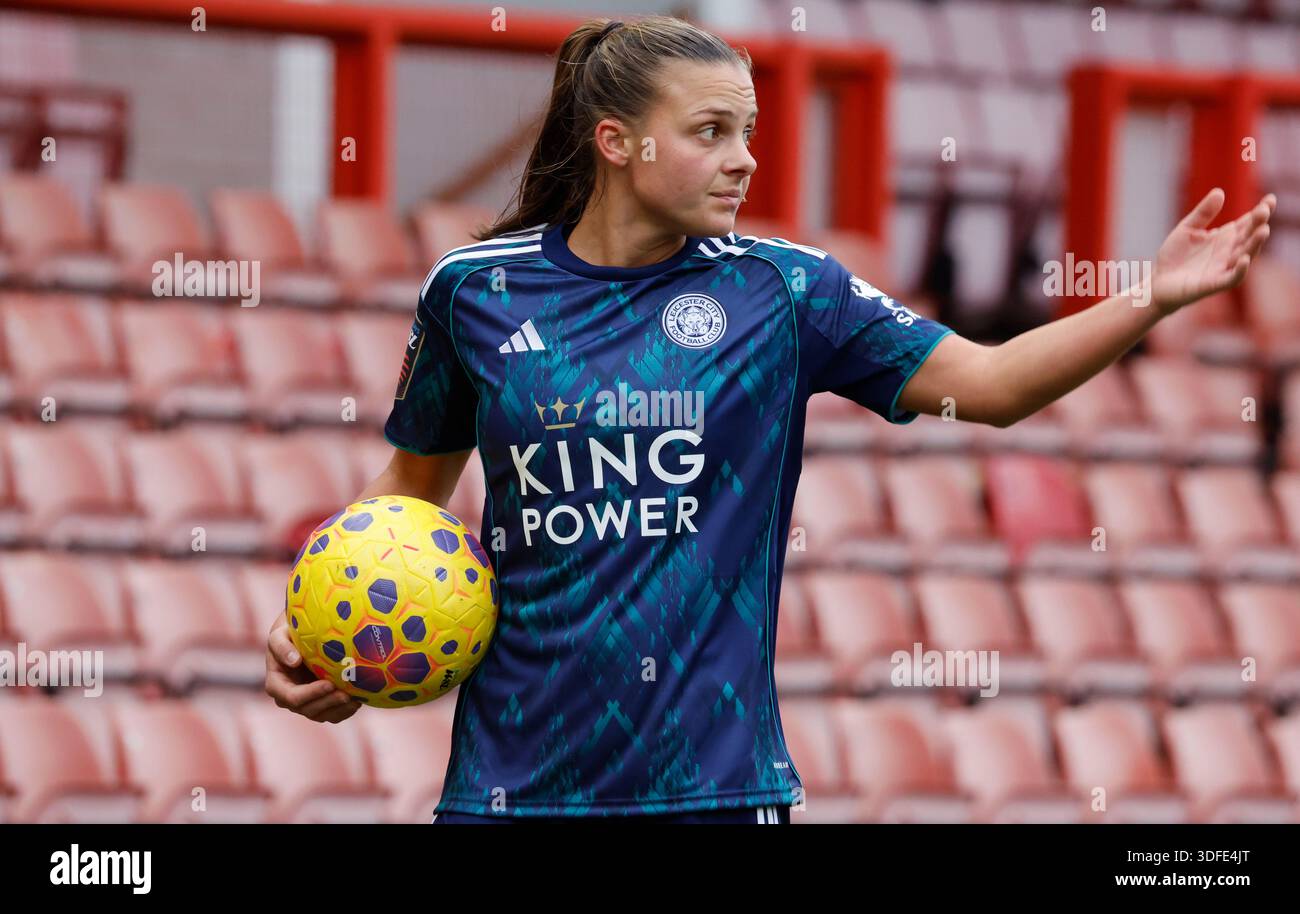 LONDON, ENGLAND - Leicester City's Sarah Maylings(on Loan from Aton ...