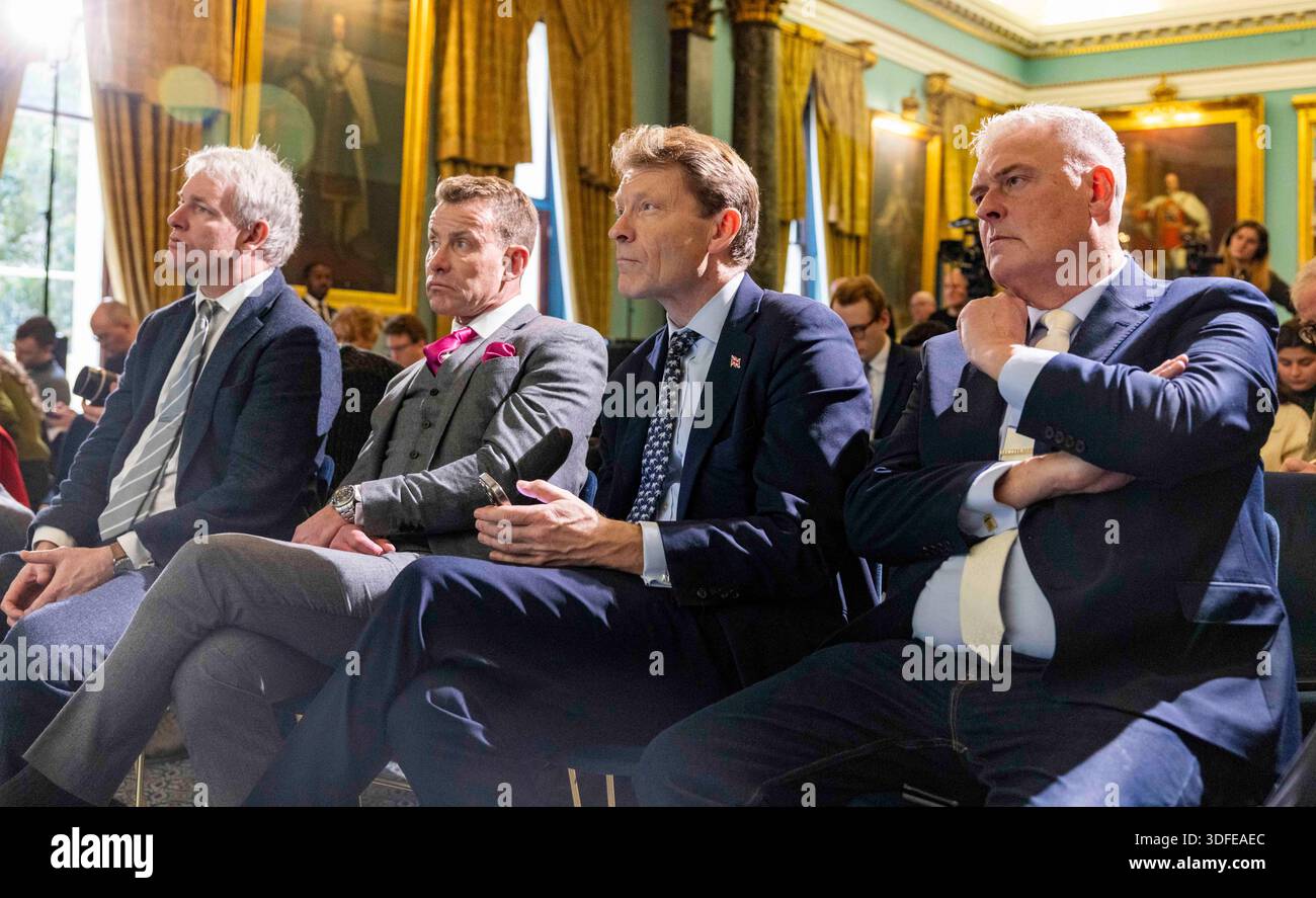 London, UK 12th Jan 2026 Reform members, Danny Kruger, Dr David Bull ...