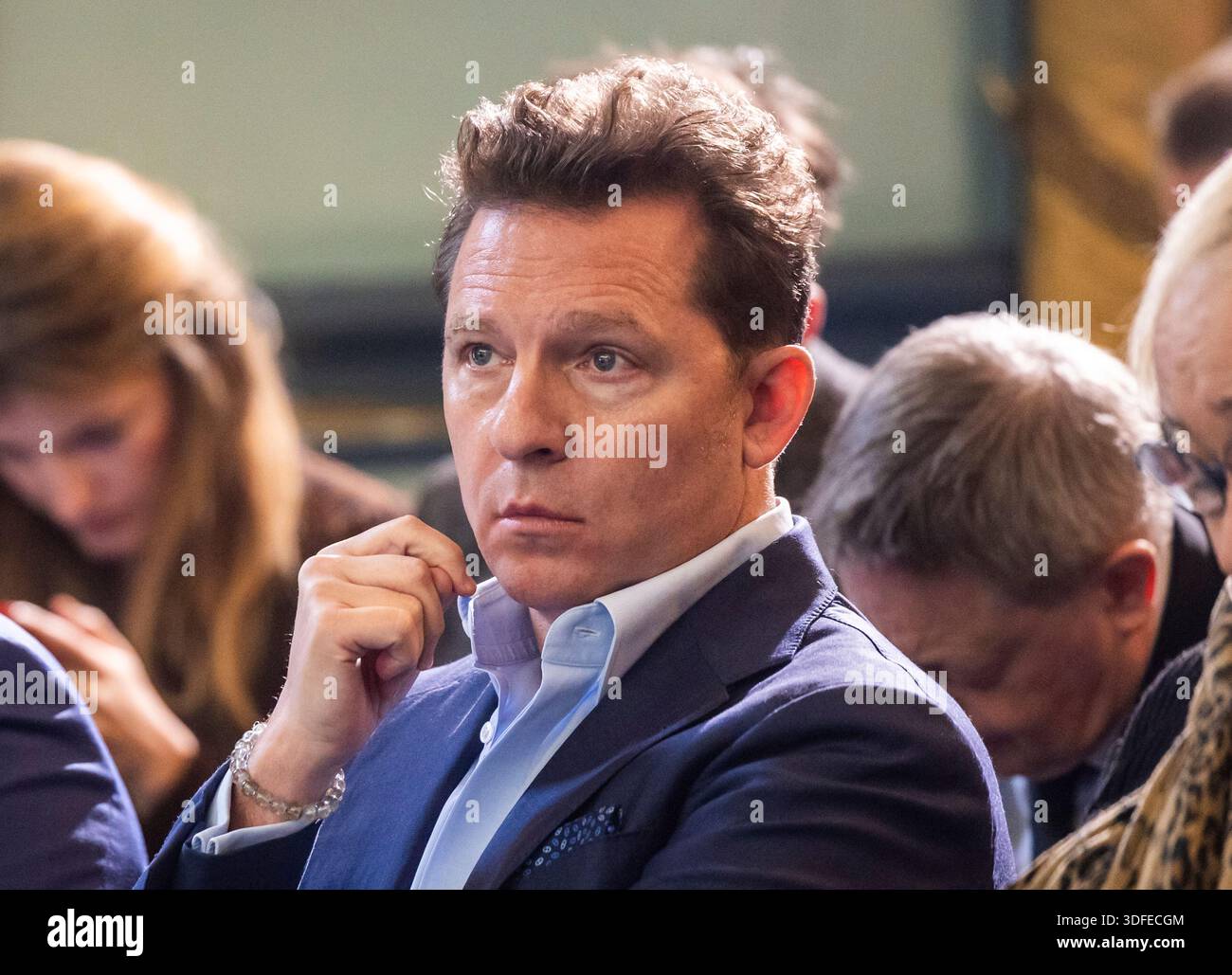 London, UK 12th Jan 2026 Treasurer of Reform, Nick Candy. Nigel Farage ...
