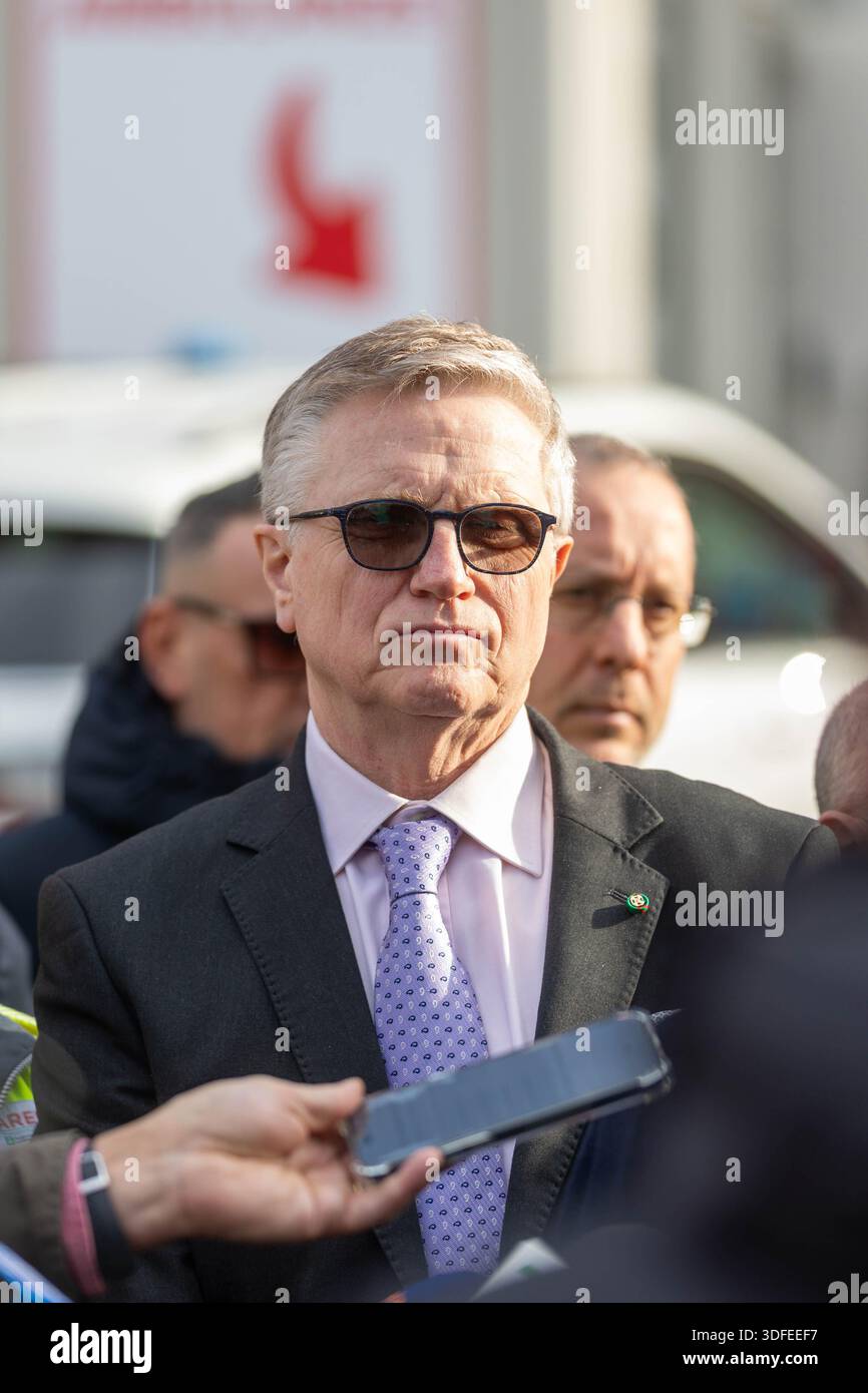 Il Dir. generale ospedale Niguarda Alberto Zoli durante punto stampa ...