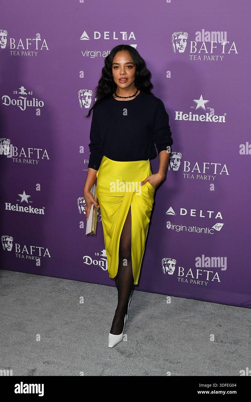 Tessa Thompson attends the 2026 BAFTA Tea Party at Four Seasons Hotel ...