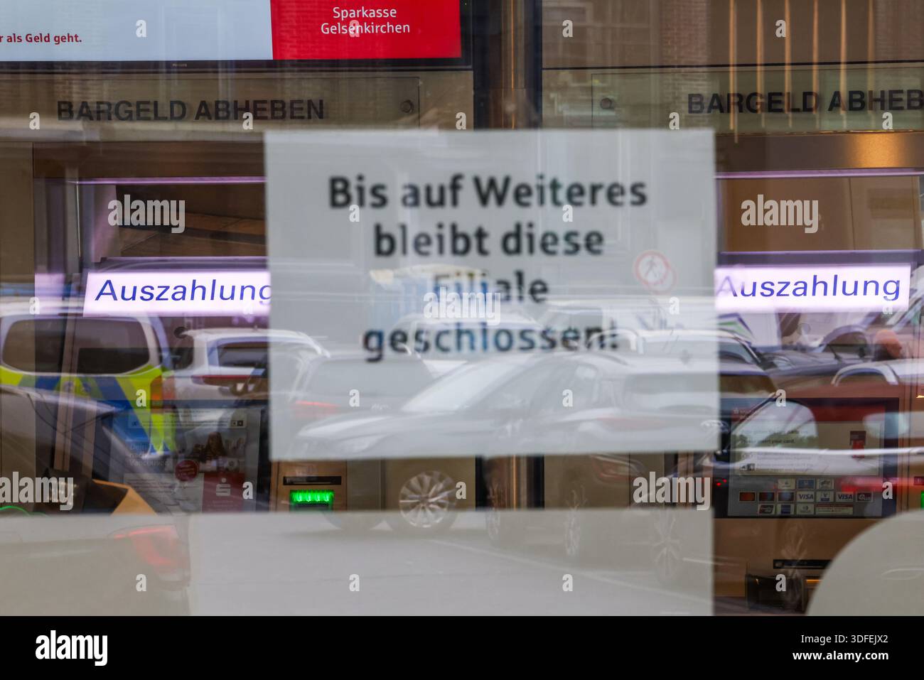 12 January 2026, North Rhine-Westphalia, Gelsenkirchen: A notice about ...