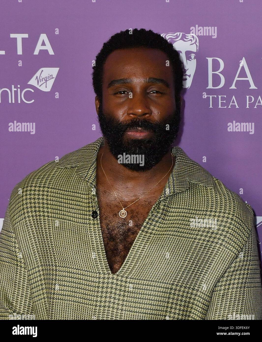 Tramell Tillman attends the 2026 BAFTA Tea Party at Four Seasons Hotel ...