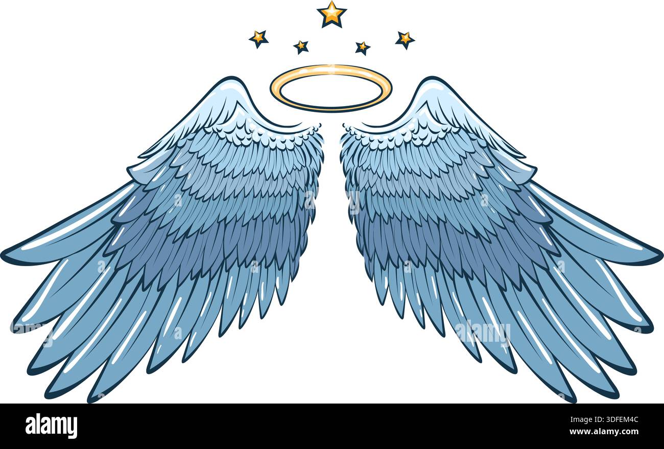 Cute white angel wings Cut Out Stock Images & Pictures - Alamy