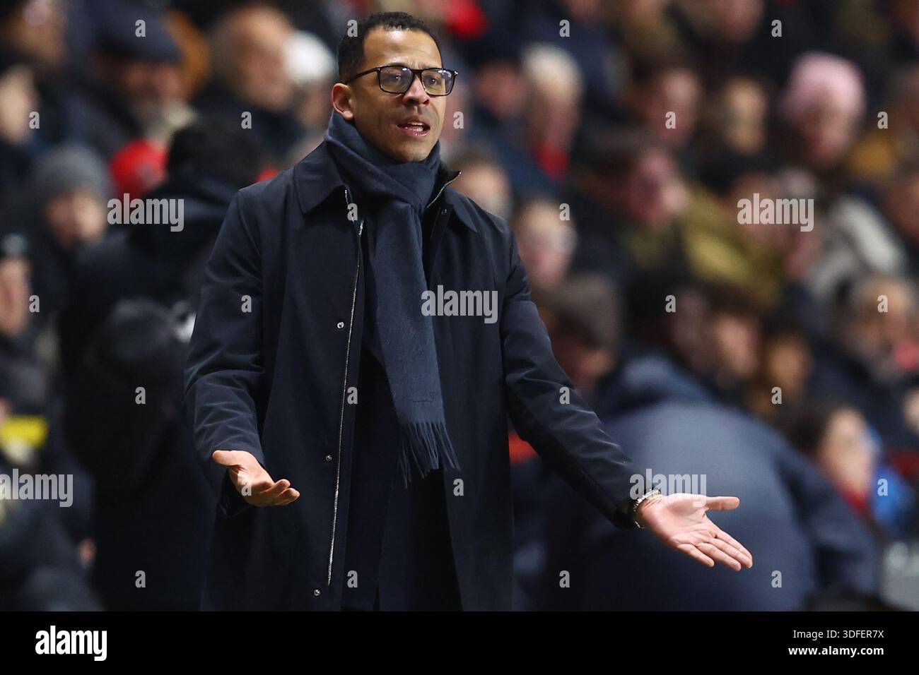 London, England, 10th January 2026. Liam Rosenior, head coach of ...