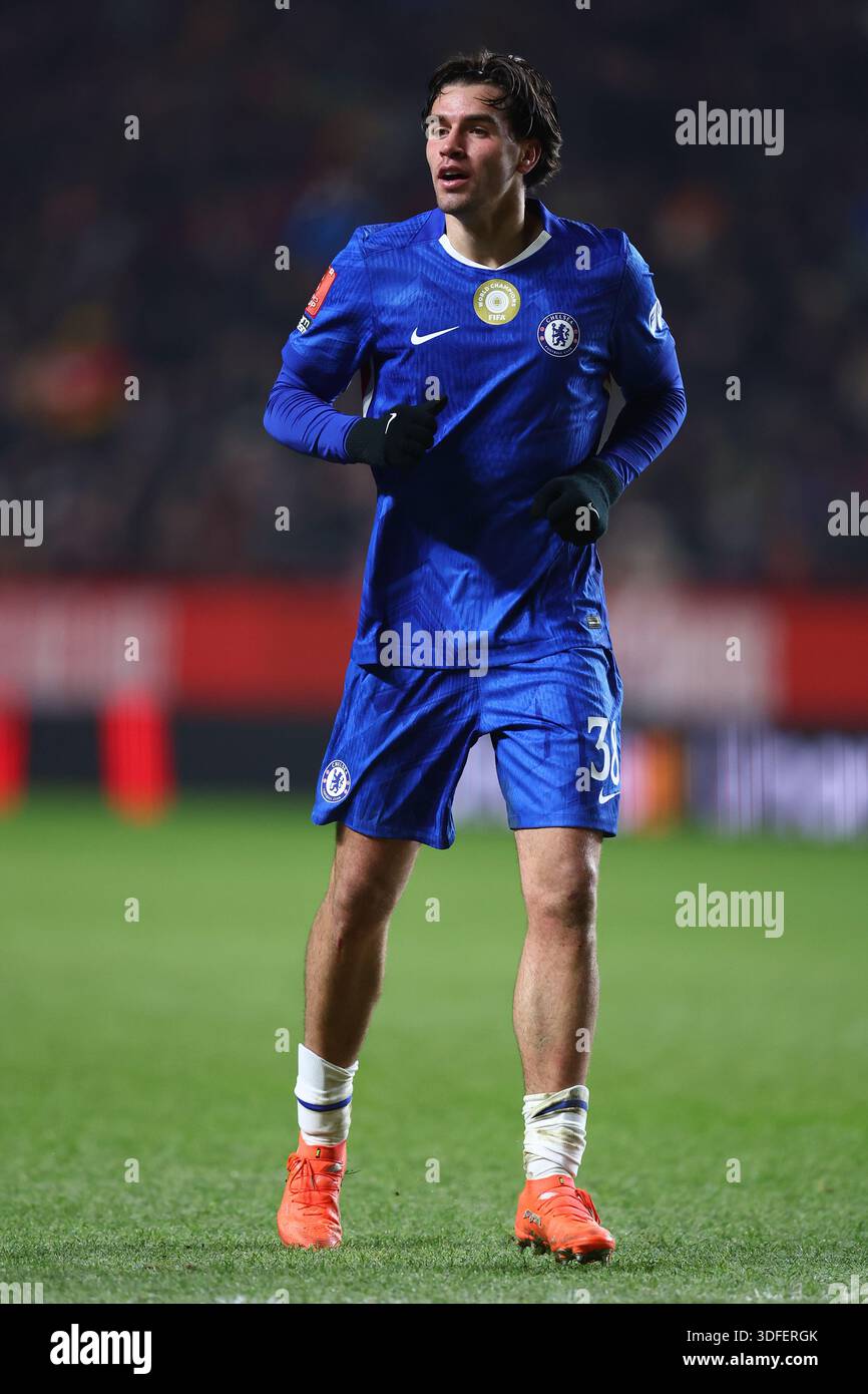 London, England, 10th January 2026. Marc Guiu of Chelsea during the ...