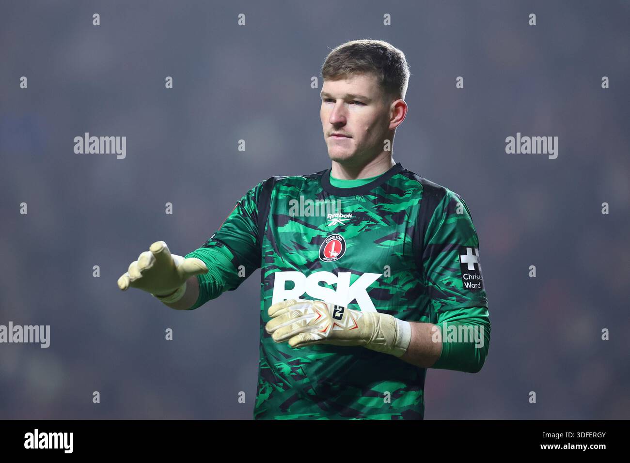 London, England, 10th January 2026. Will Mannion of Charlton Athletic ...